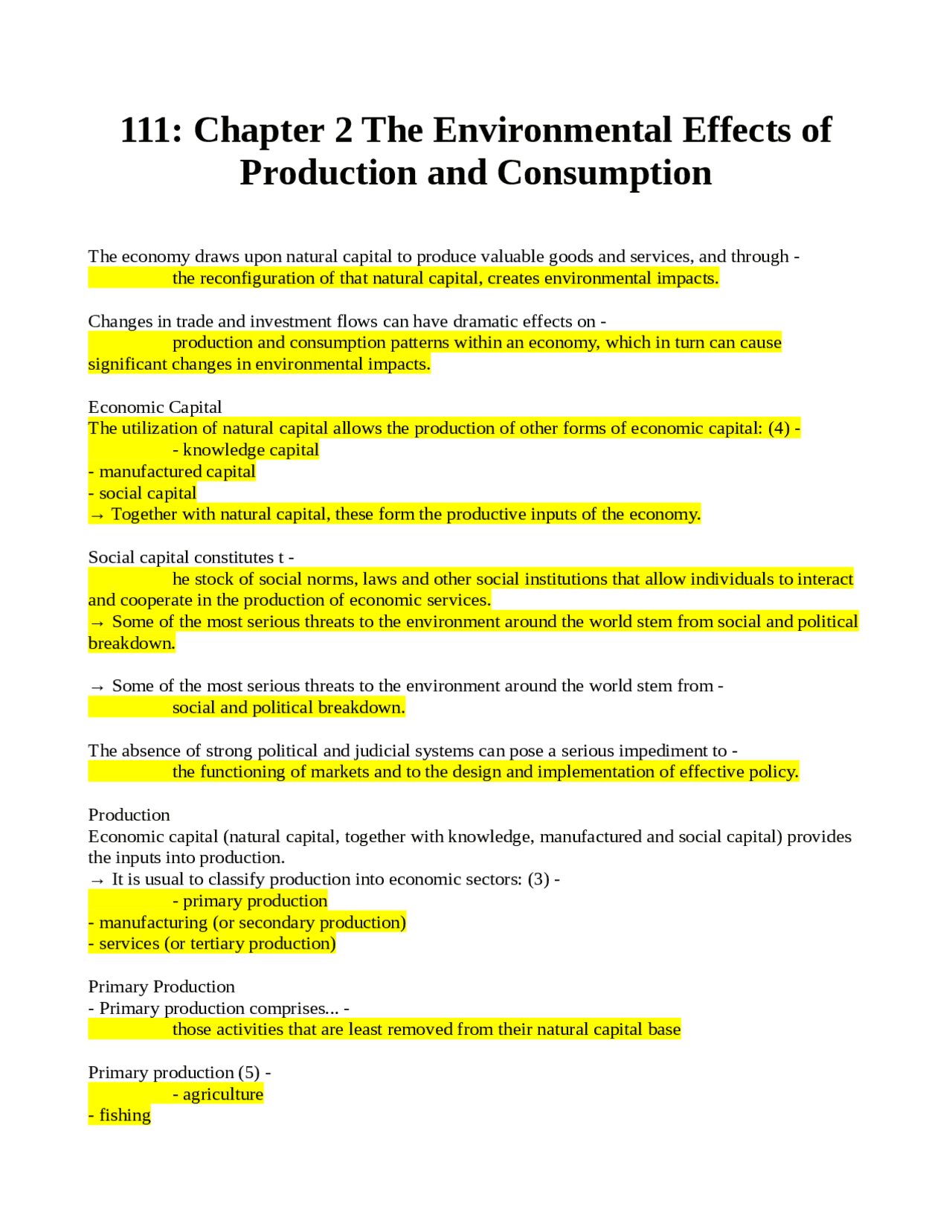 Environmental Impacts of Production and Consumption: A Comprehensive ...