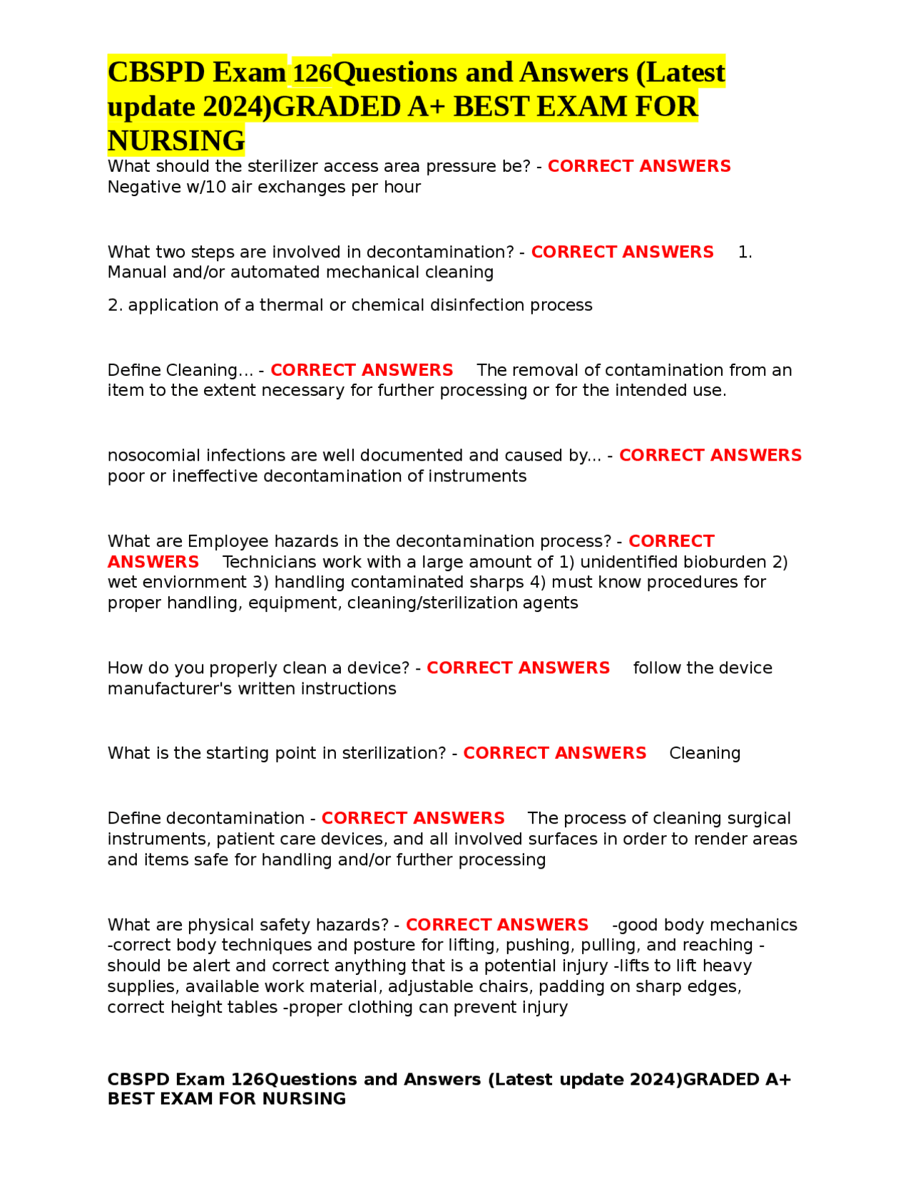 CBSPD Exam 126Questions and Answers (Latest update 2024)GRADED A+ BEST ...