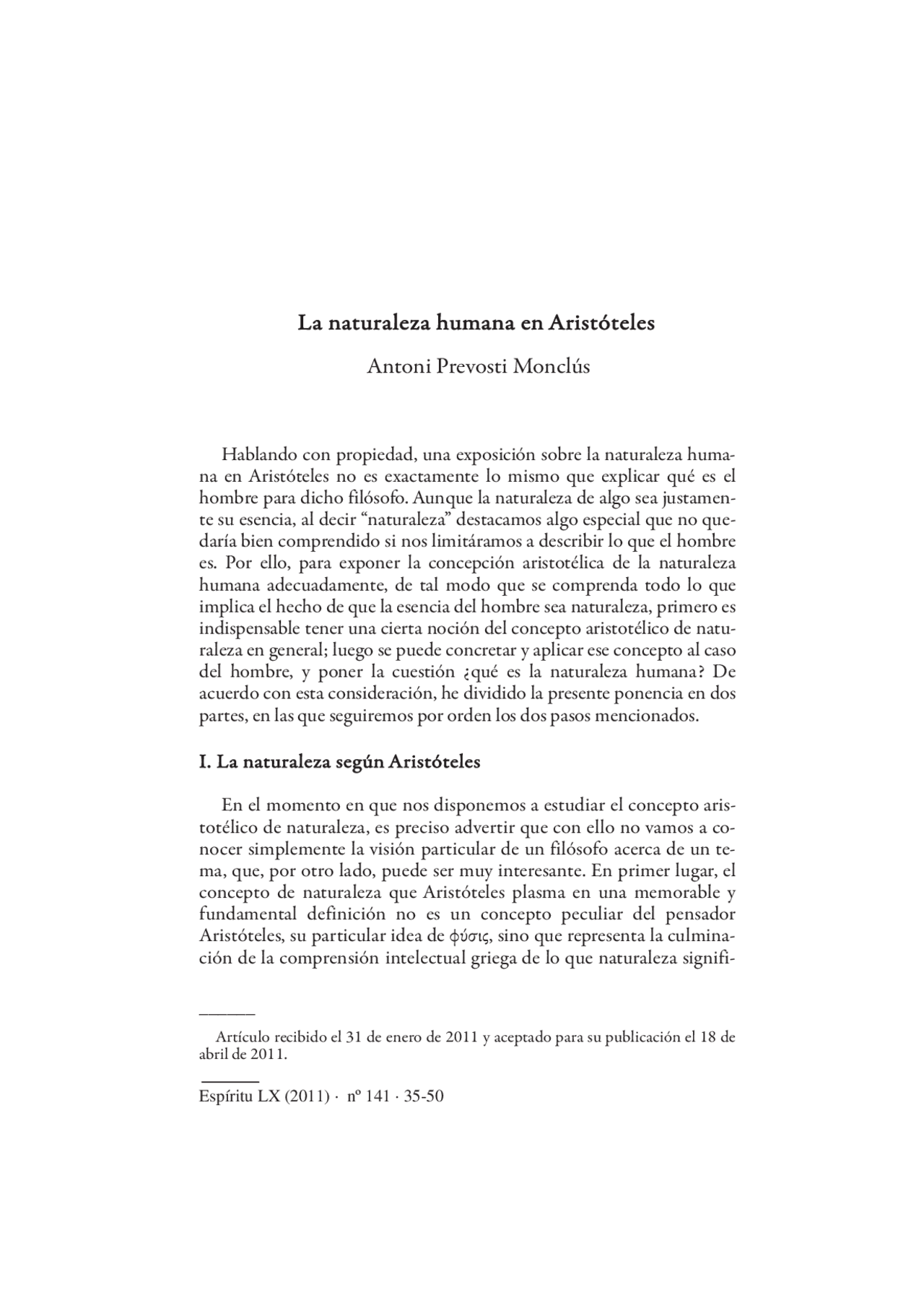 La naturaleza humana según Aristóteles | Apuntes de Filosofía | Docsity