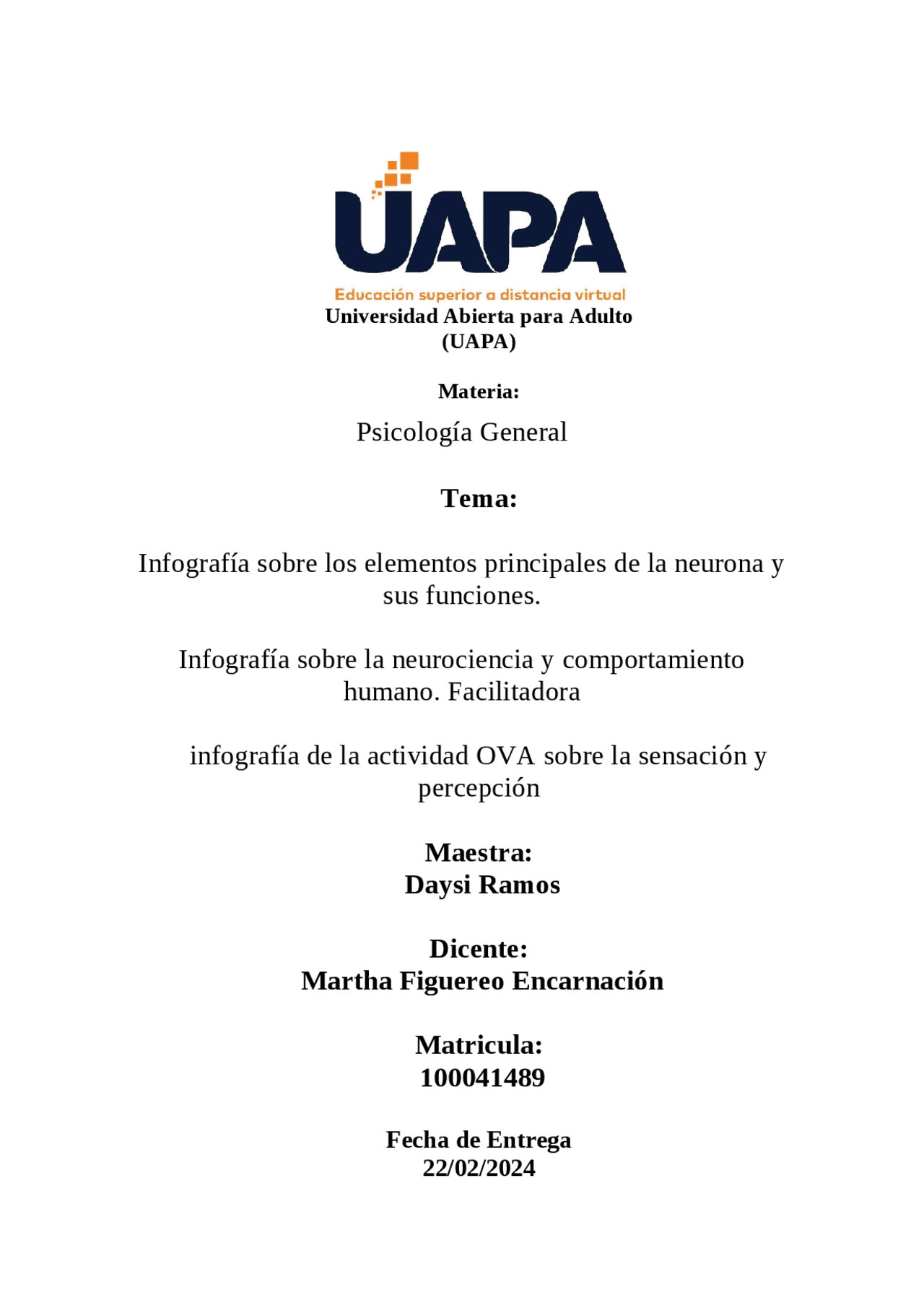 Infografía sobre los elementos principales de la neurona y sus ...