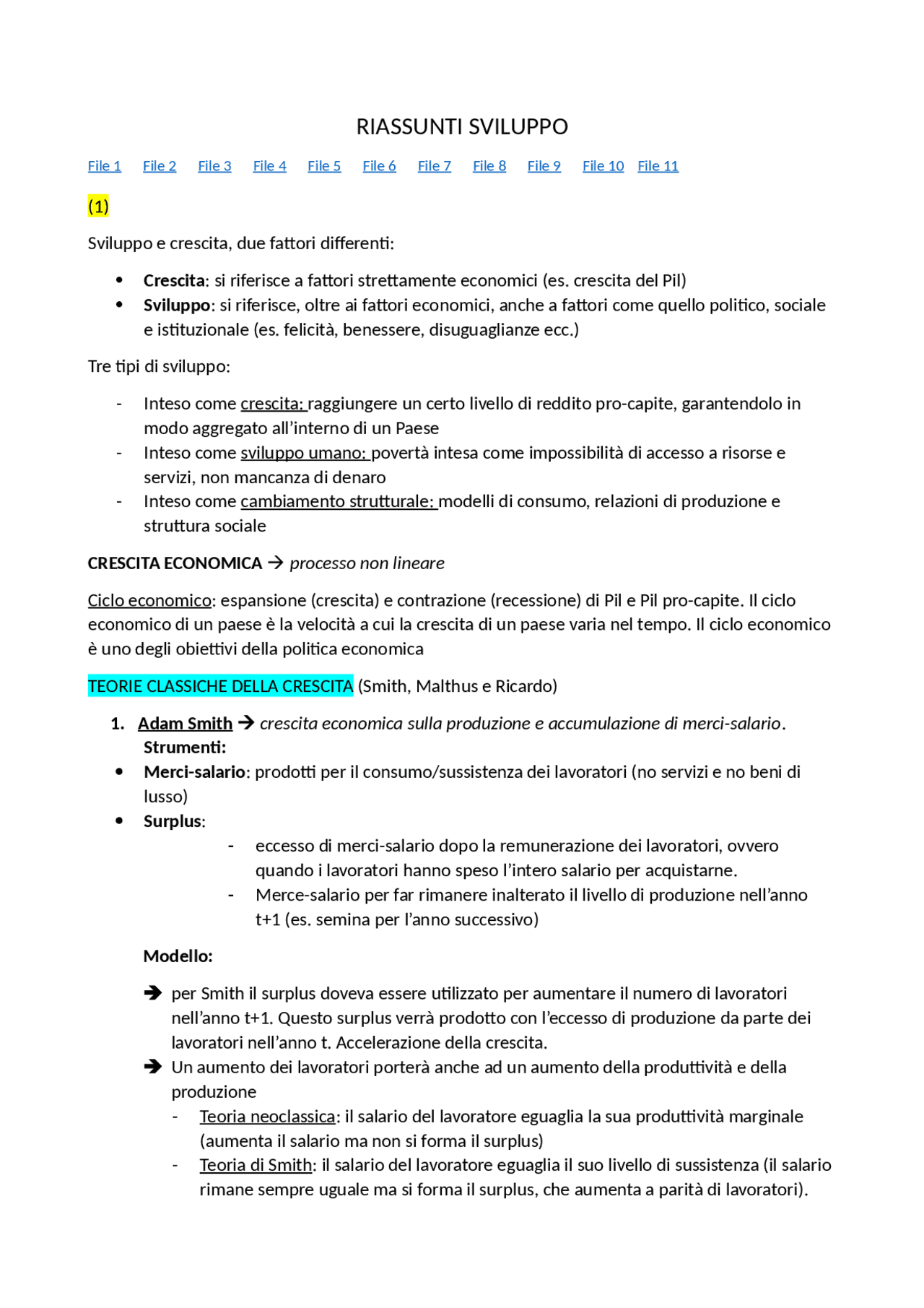 Riassunto dispende, slide e lezioni | Appunti di Economia Dello ...