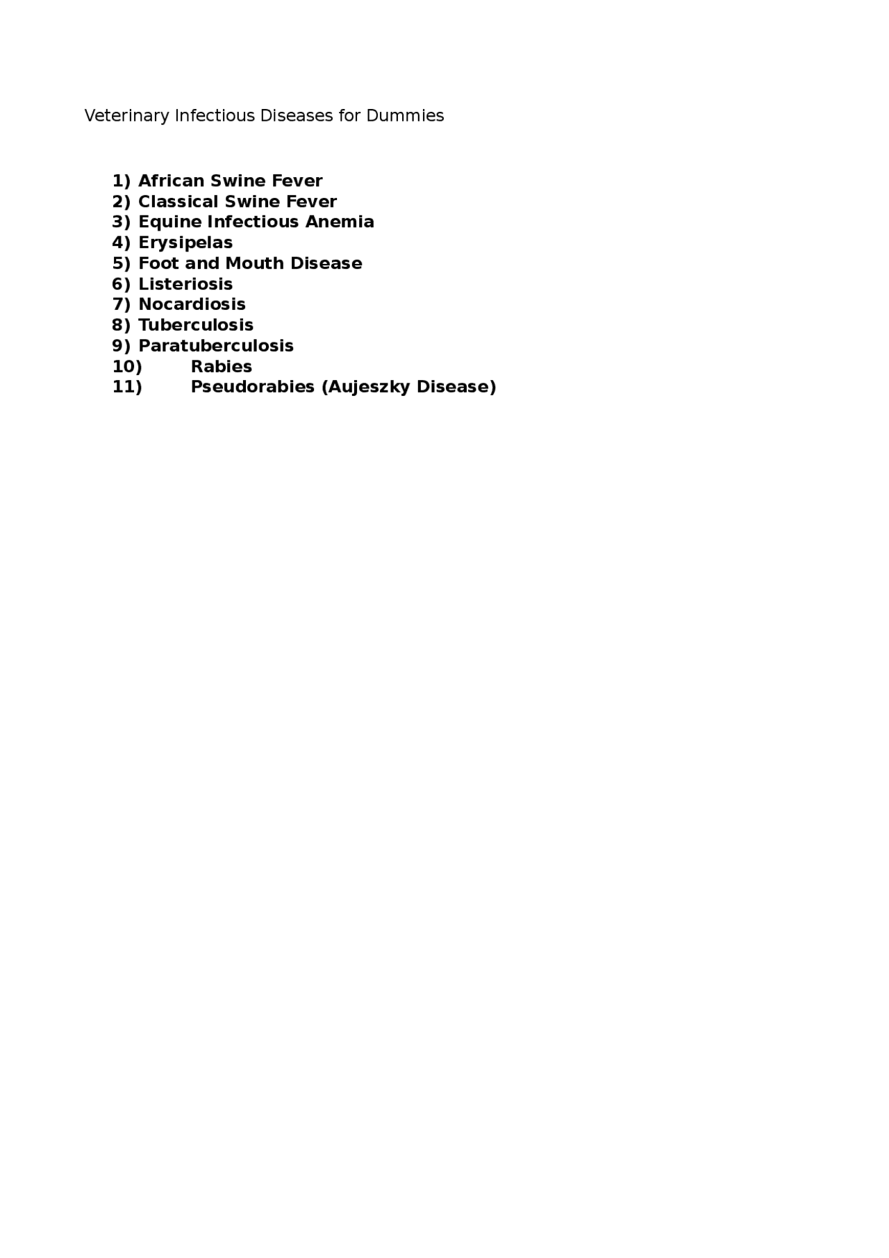 Veterinary Infectious Diseases for Dummies | Cheat Sheet Veterinary ...