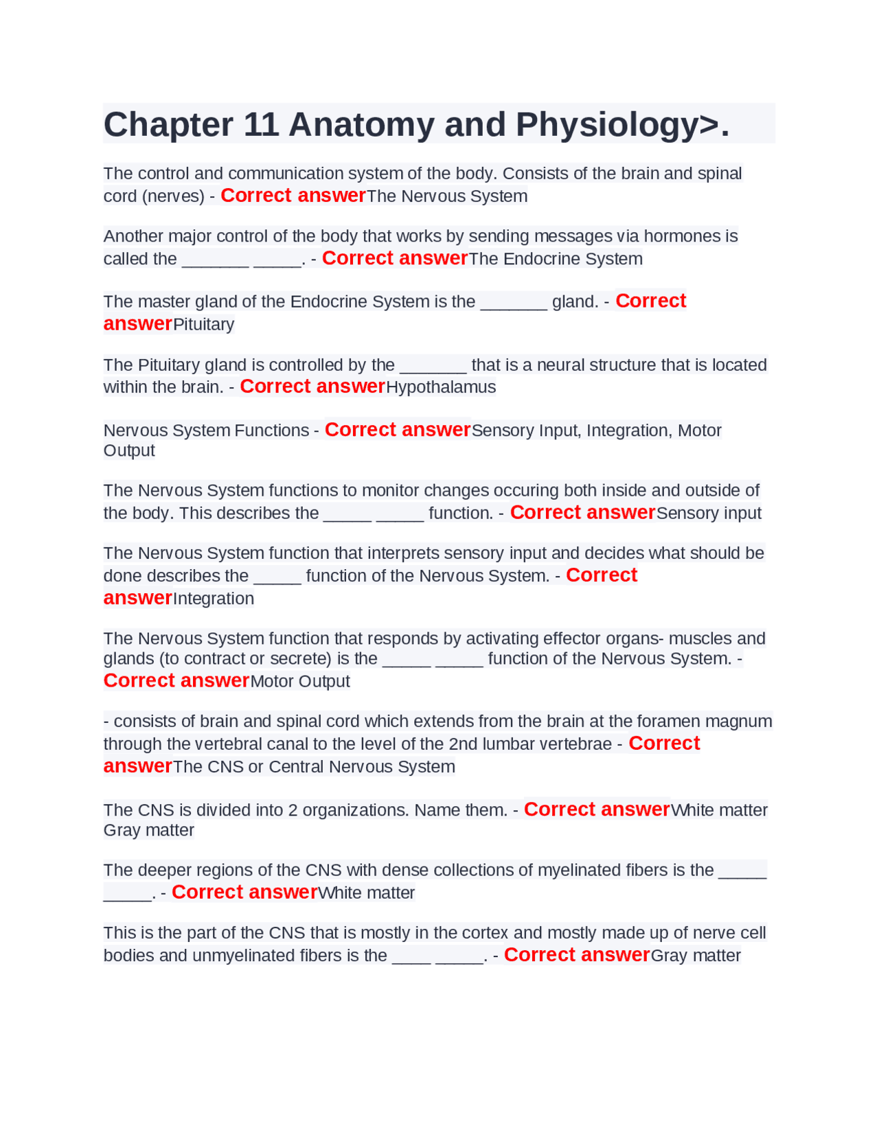 Anatomy and Physiology: Understanding the Nervous System | Exams ...