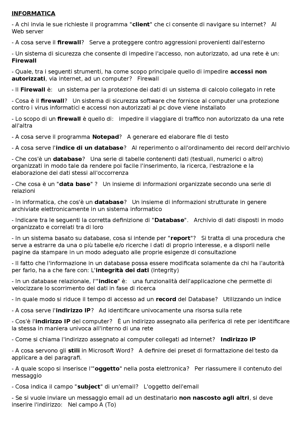 Nozioni di base sull'utilizzo di Microsoft Office | Schemi e mappe concettuali di Fondamenti di ...