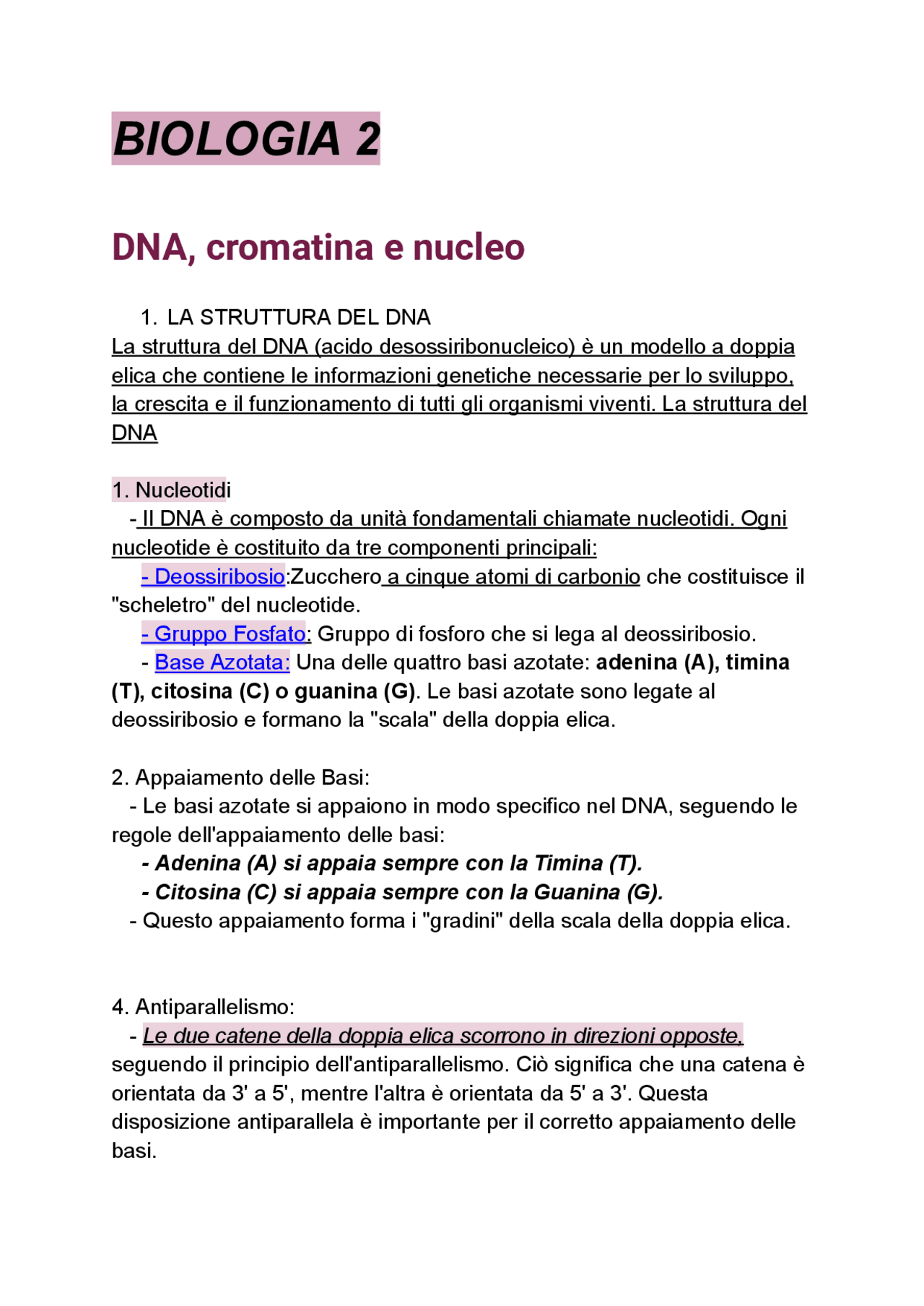 biologia animale e elementi della genetica | Appunti di Biologia ...