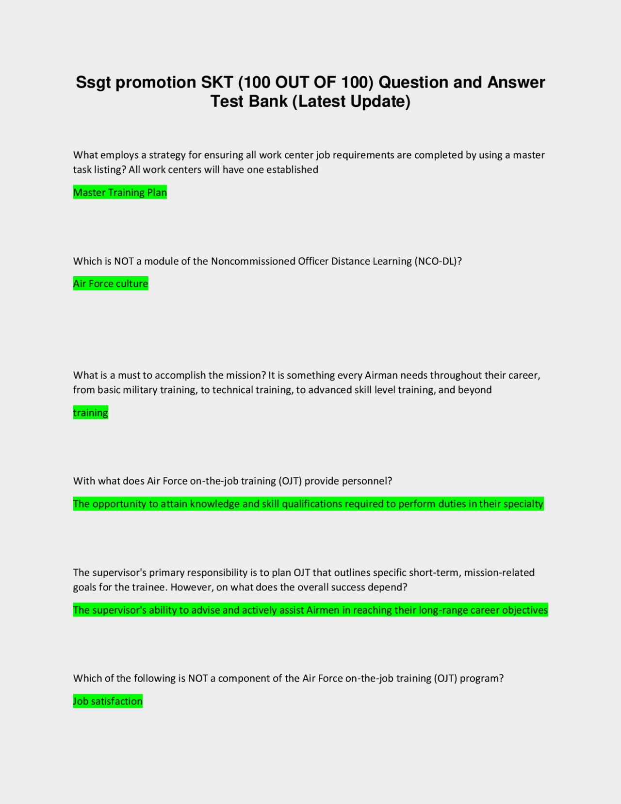 Air Force Enlisted Professional Military Education and Training ...