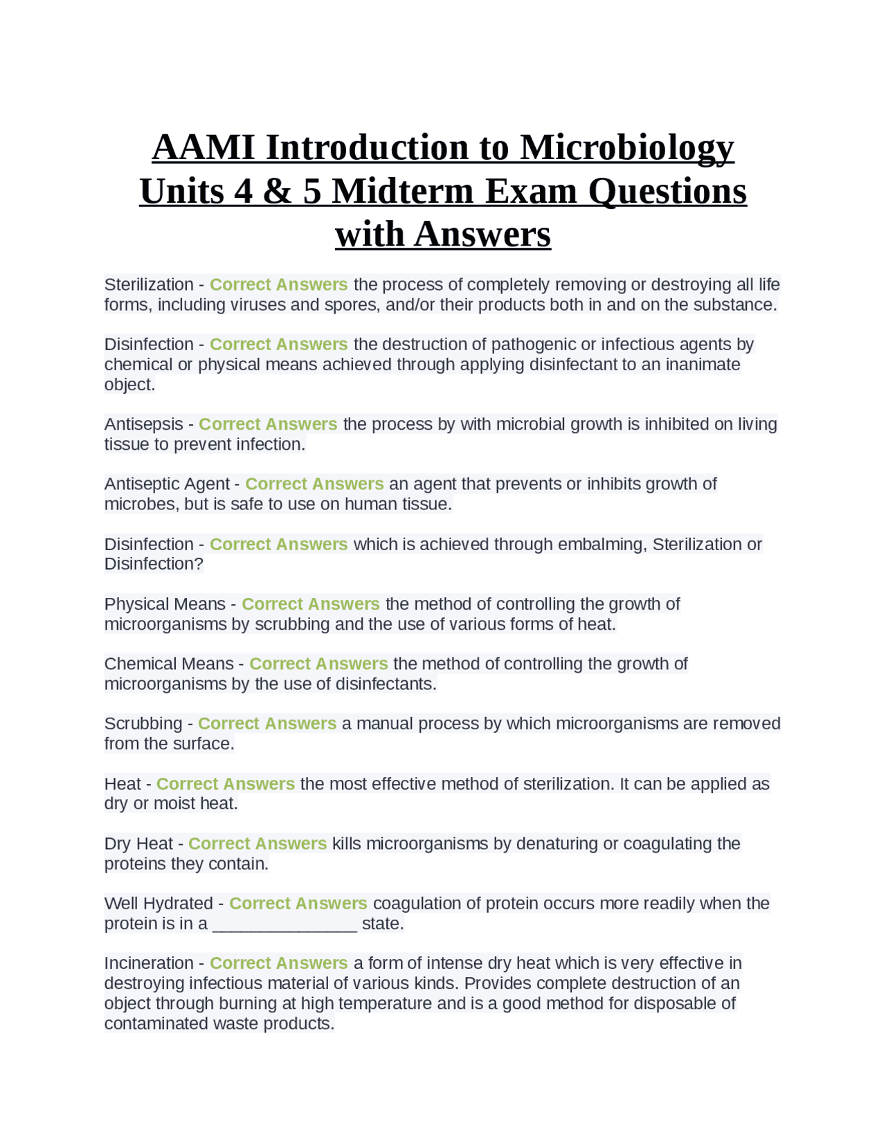 AAMI Introduction to Microbiology Units 4 & 5 Midterm Exam Questions ...