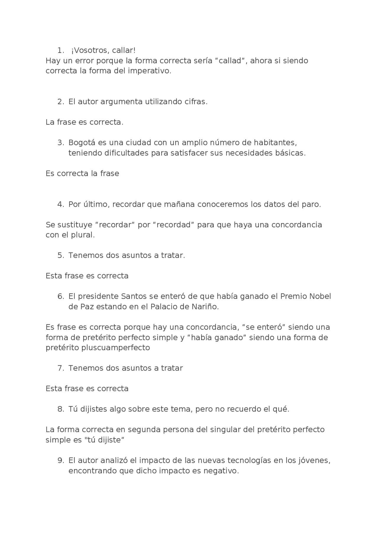 Lengua ejercicios para estudiar | Ejercicios de Lengua y Literatura | Docsity