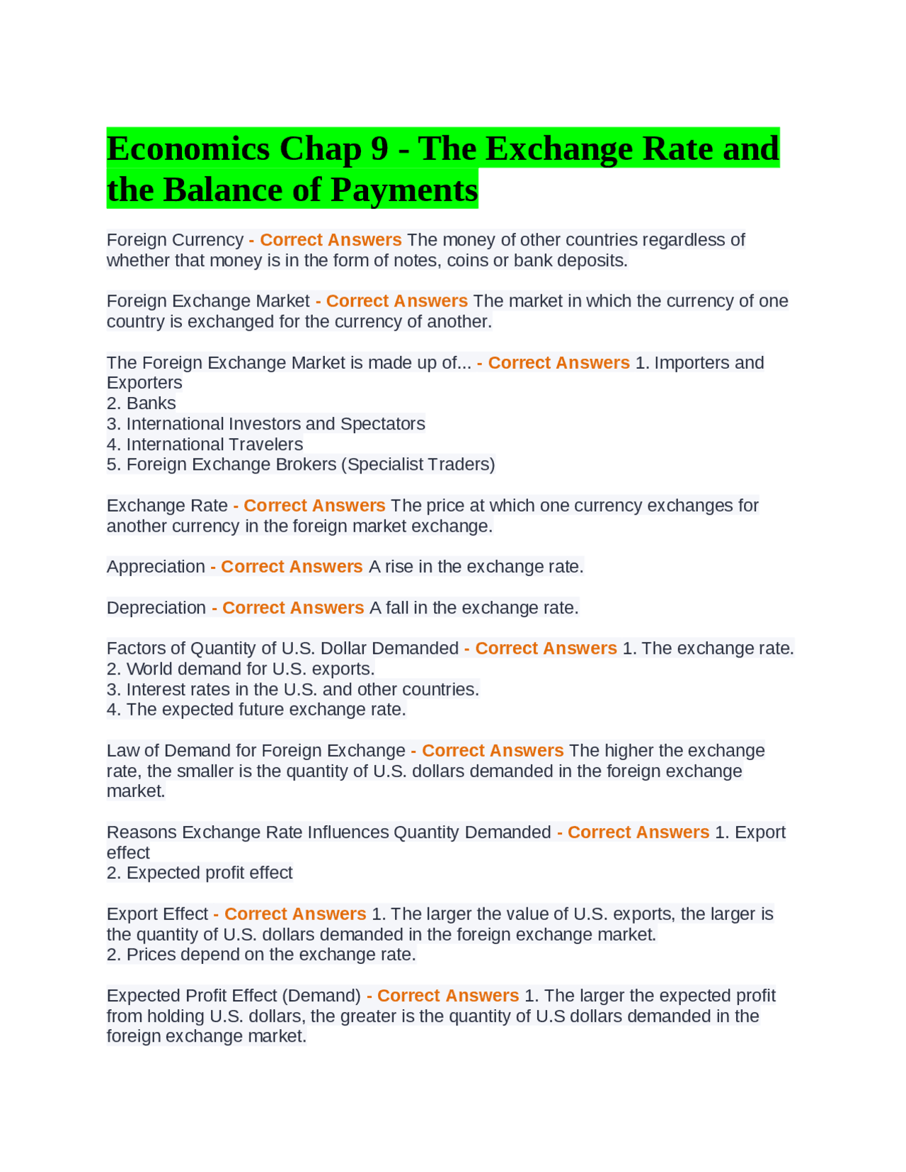 Economics: Understanding the Exchange Rate and Balance of Payments ...