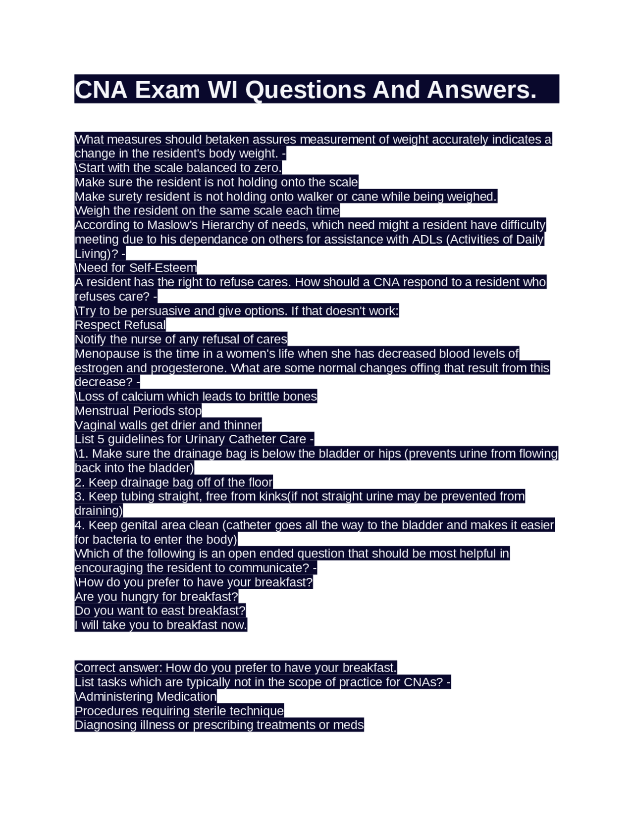 CNA Guide for Elderly Care: Understanding Resident Needs, Rights, and ...