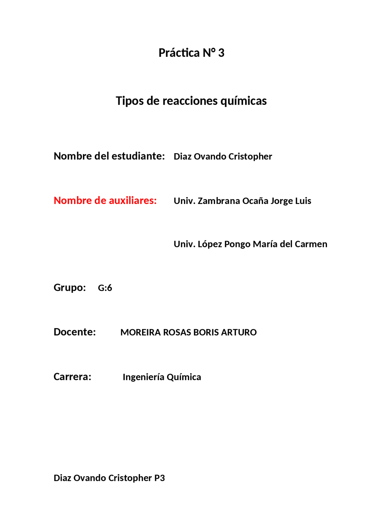 Tipos de reacciones químicas | Guías, Proyectos, Investigaciones de ...