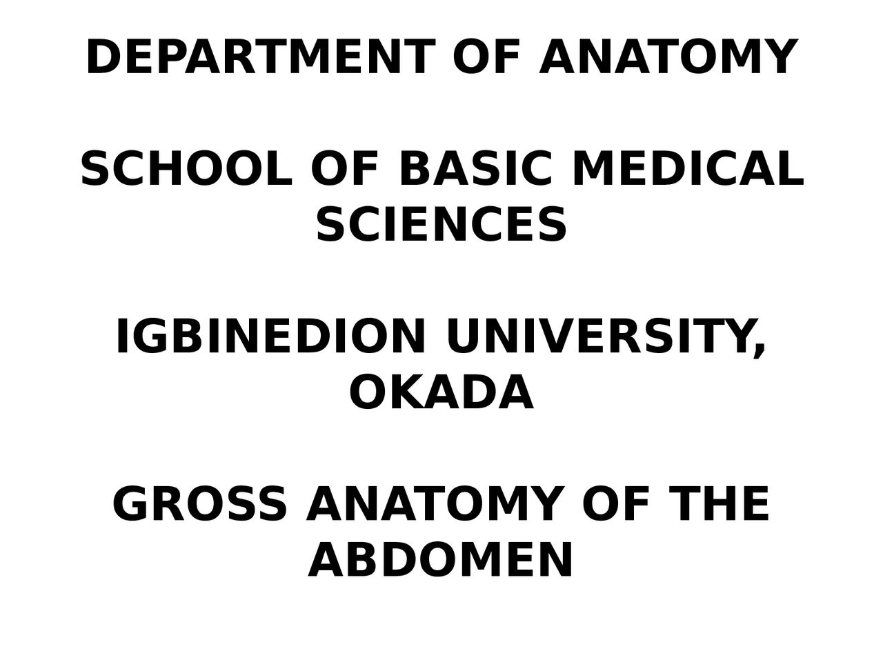Gross anatomy of the abdomen | Lecture notes Anatomy | Docsity