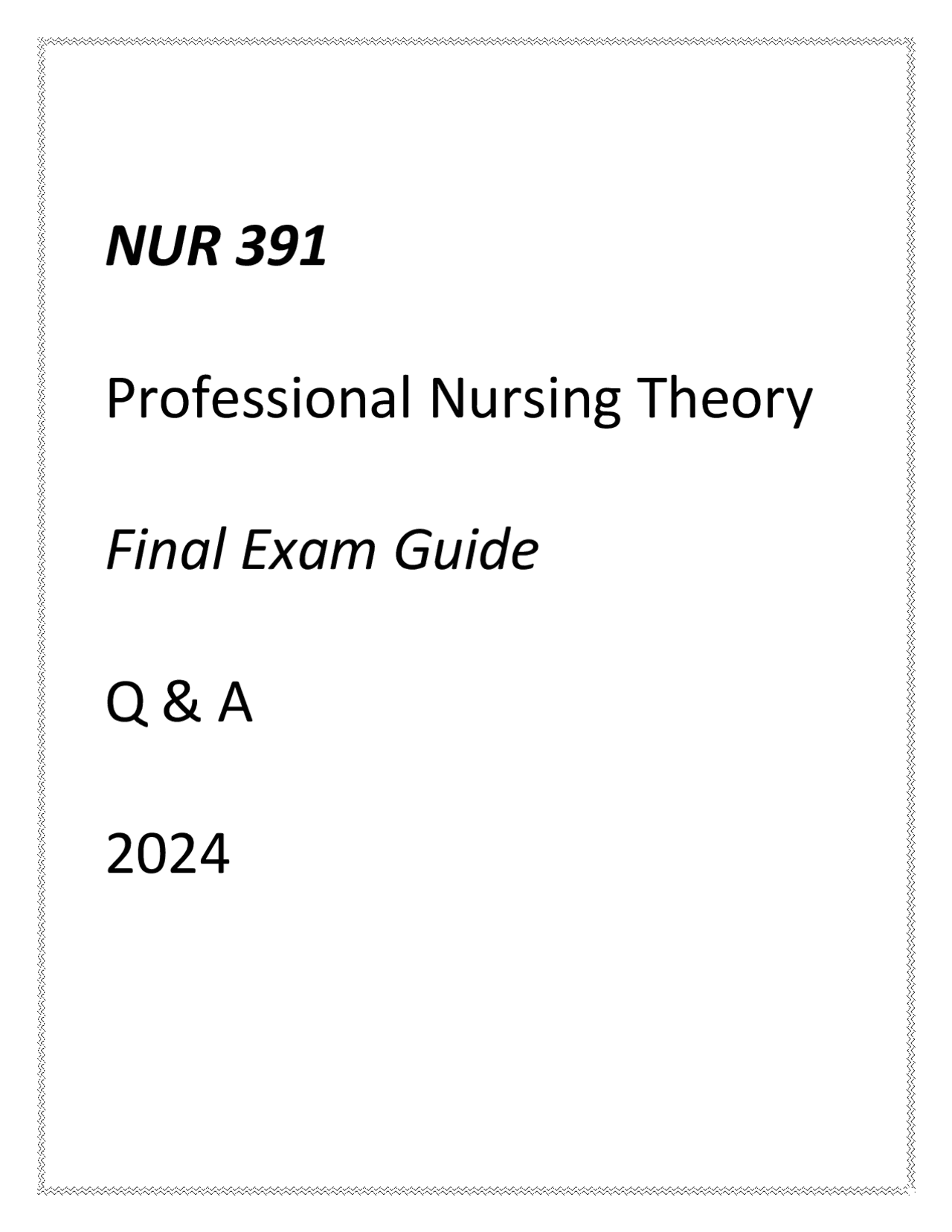 Nursing Theories: Guiding Research and Education | Exams Nursing | Docsity