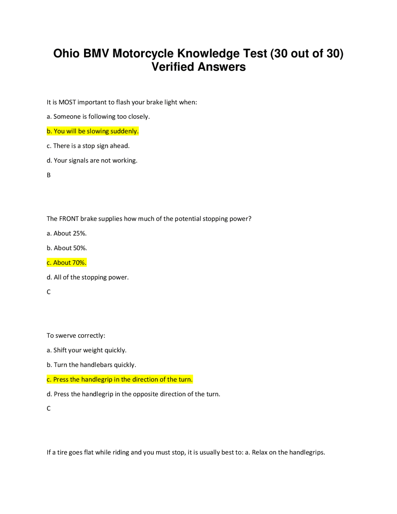 Ohio BMV Motorcycle Knowledge Test: Essential Motorcycle Riding Tips ...