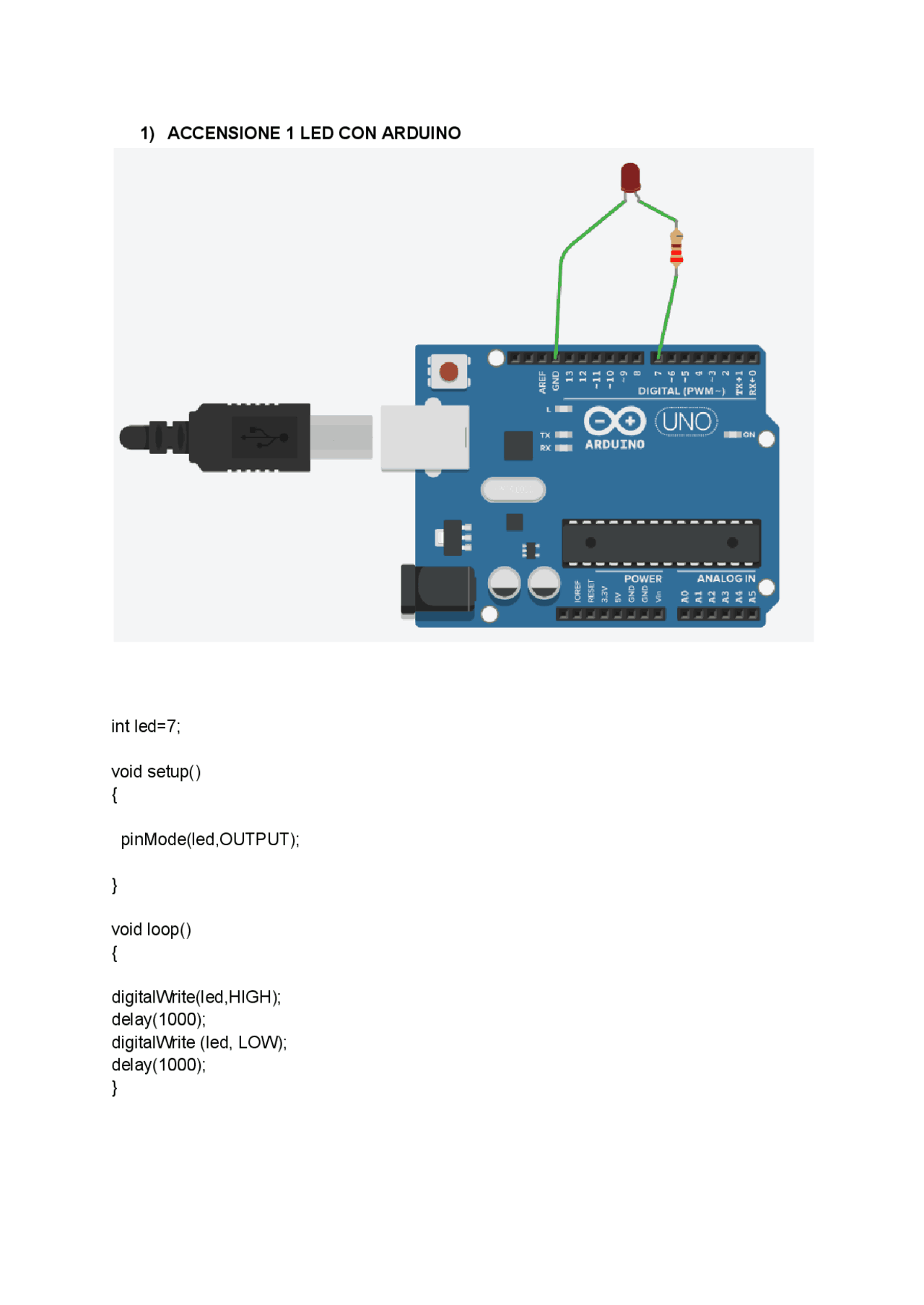 Sketch per Arduino circuito Tinkercad | Esercizi di Sistemi di reti | Docsity