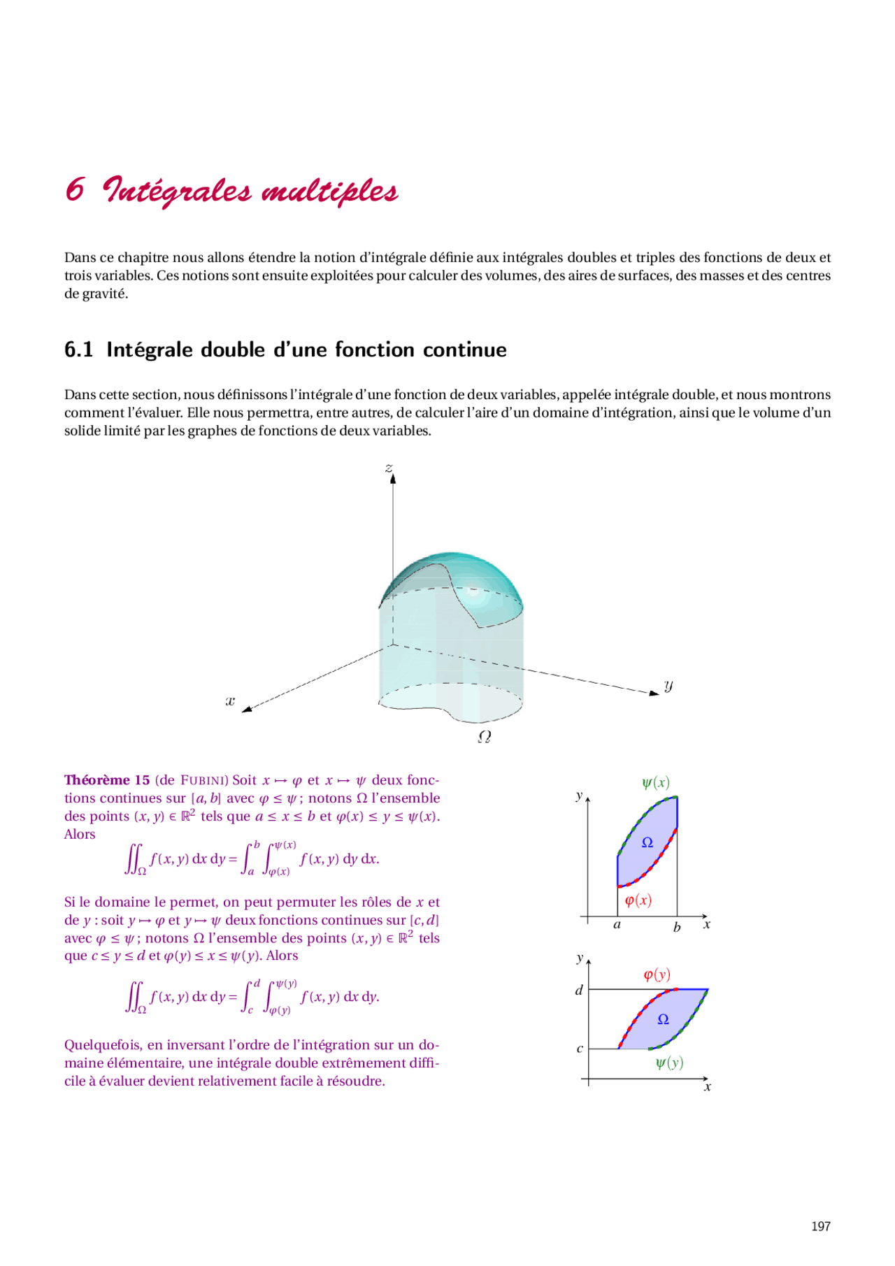 intégrales multiples | Slides Mathematics | Docsity