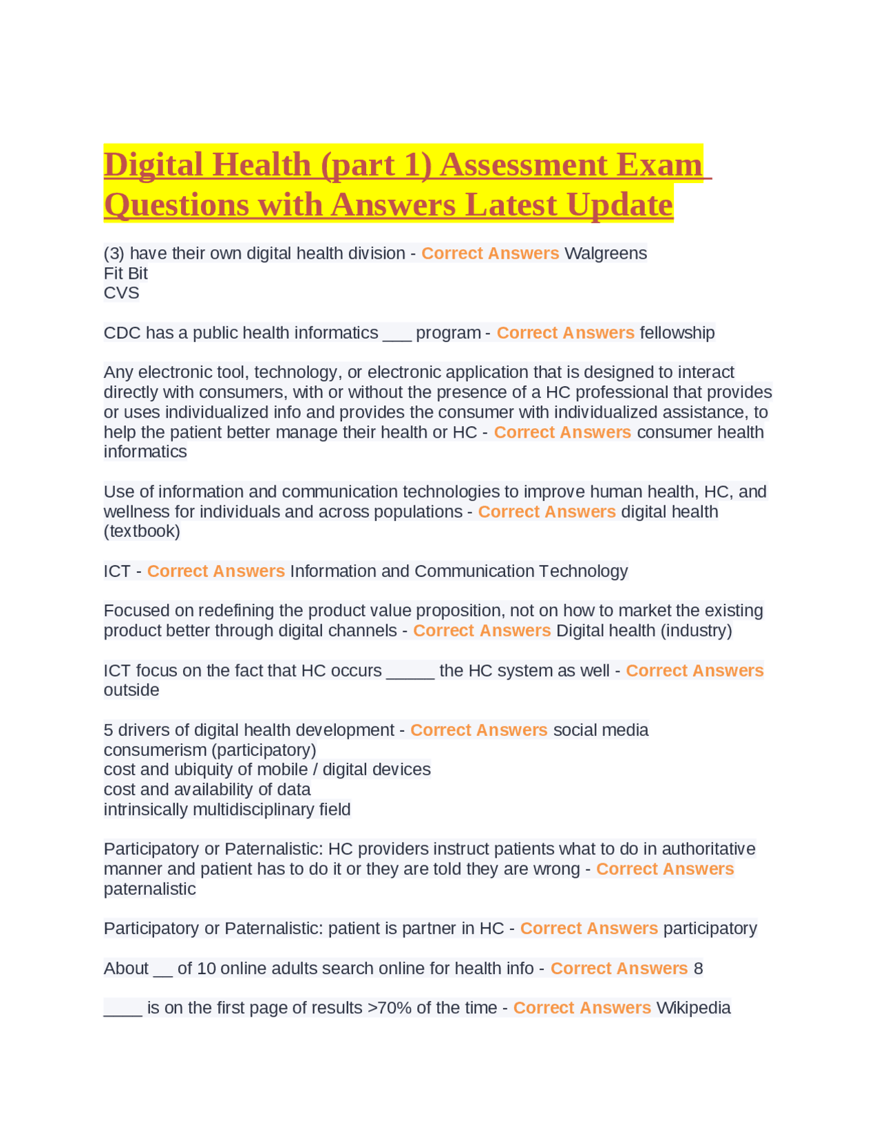 Digital Health: Key Players, Concepts, and Trends | Exams Health ...