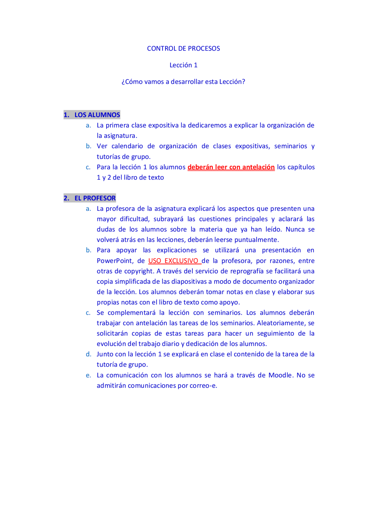 Lección 1 de control de procesos | Esquemas y mapas conceptuales de ...