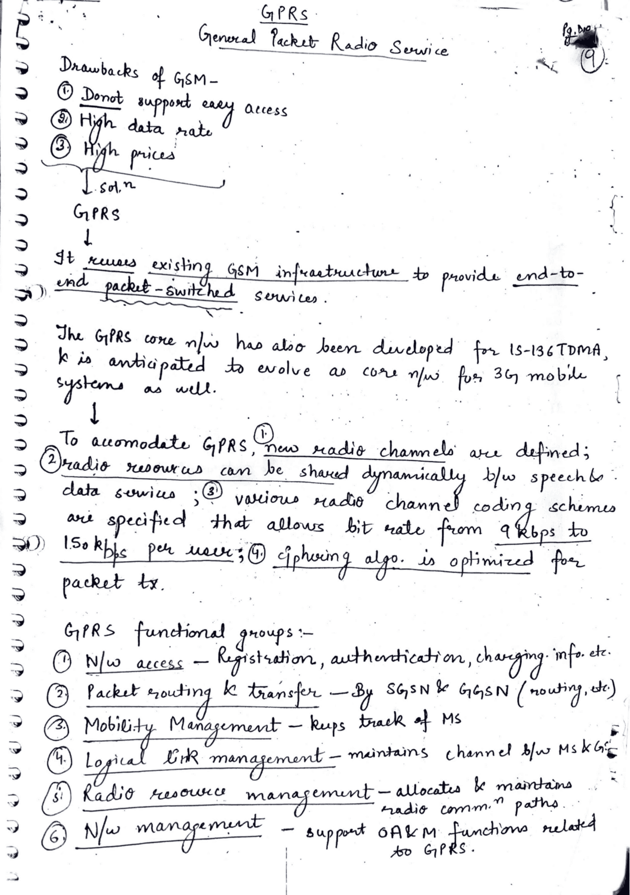 GPRS technology and its concepts | Schemes and Mind Maps Mobile Computing | Docsity