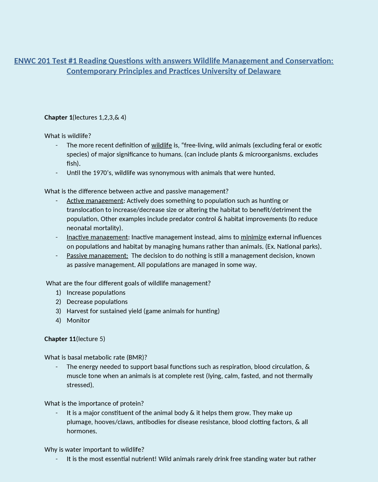 Wildlife Management & Conservation: Modern Principles & Practices ...