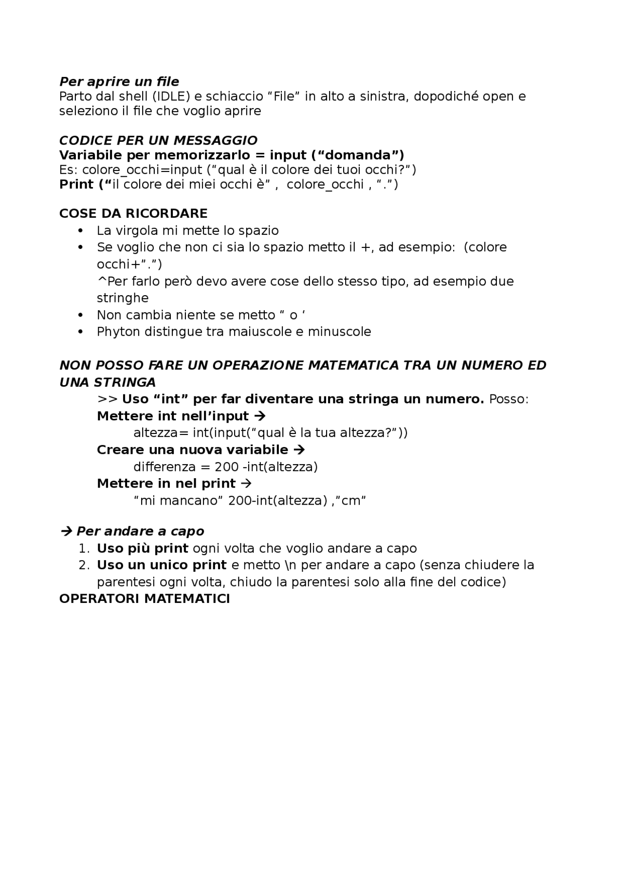 Dispensa di Python università bocconi | Schemi e mappe concettuali di Elementi di Informatica ...
