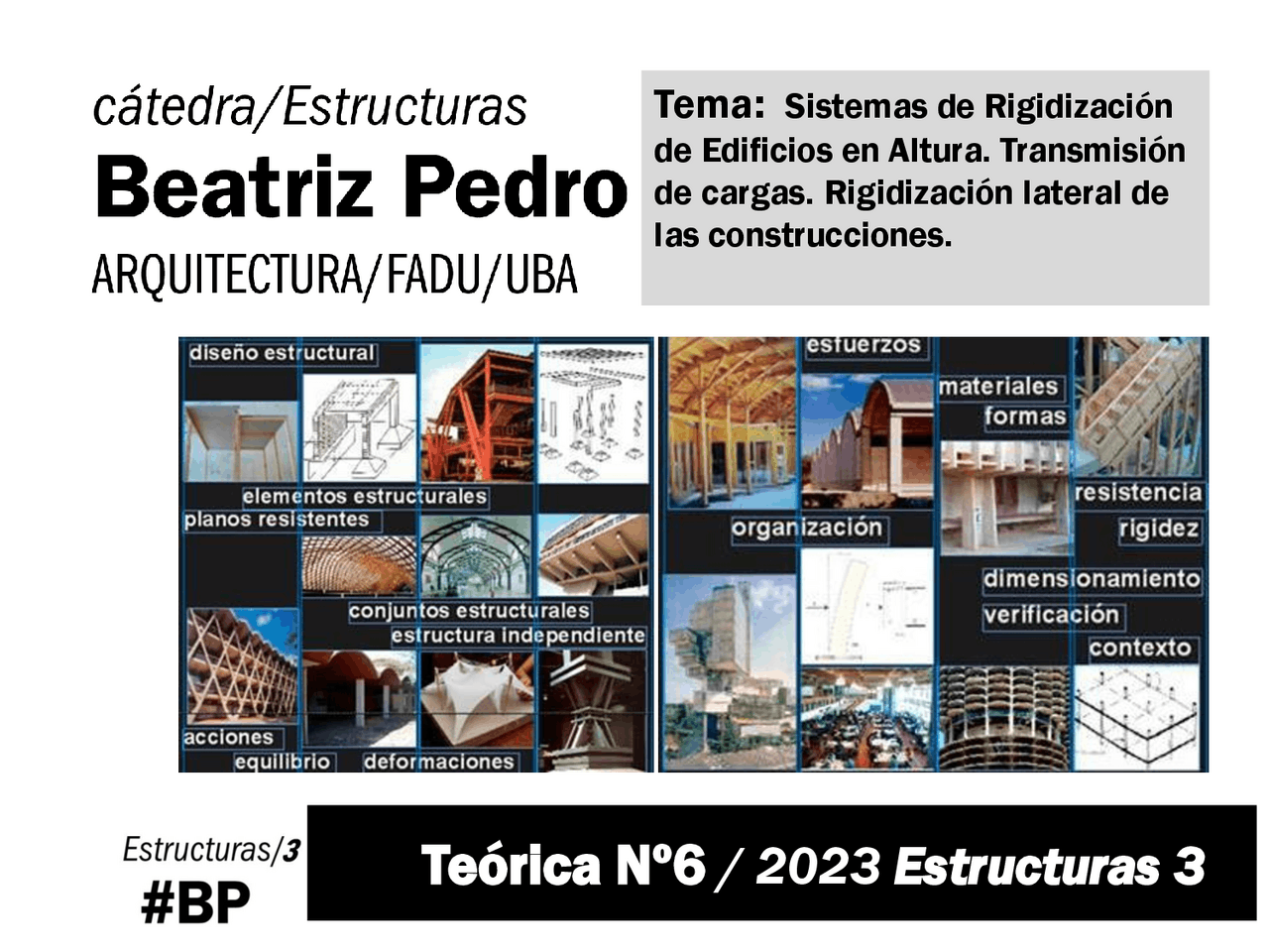 Transmisión de cargas y rigidización lateral de edificios en altura | Ejercicios de Teoria de ...