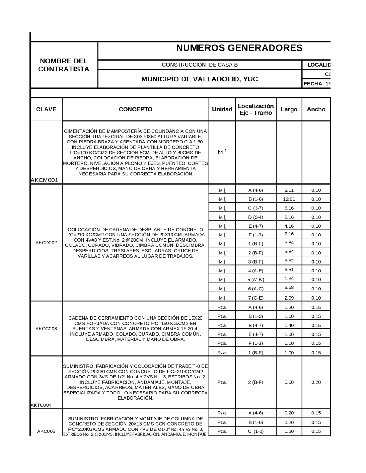 Números Generadores - Construcción de Casa B | Guías, Proyectos ...