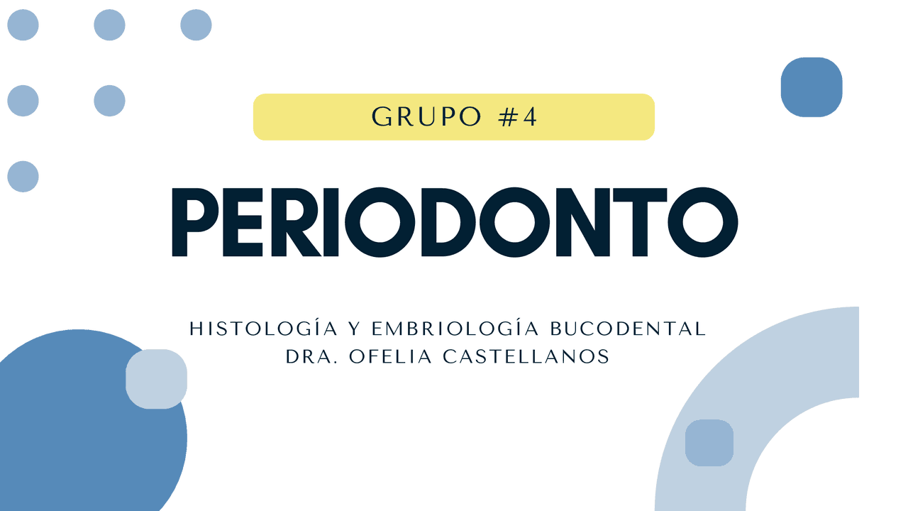 Diapositivas sobre periodonto | Diapositivas de Periodontología | Docsity