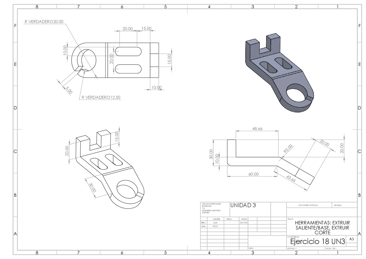 Pieza SOLIDWORKS de mucha ayuda | Ejercicios de Ingeniería de Dibujo y ...