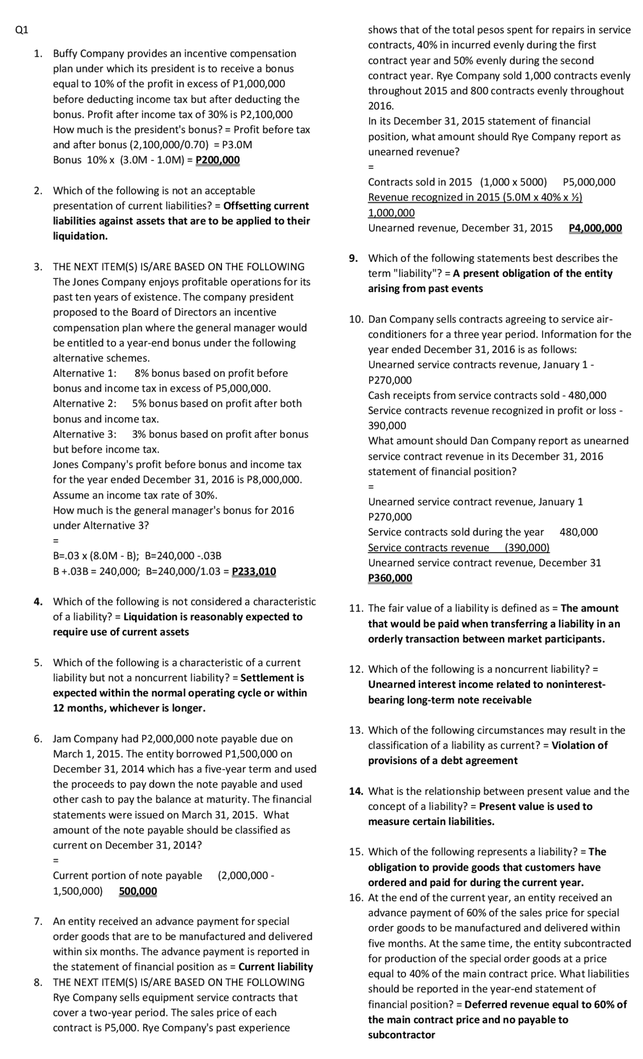 Financial Accounting & Reporting | Summaries Law | Docsity