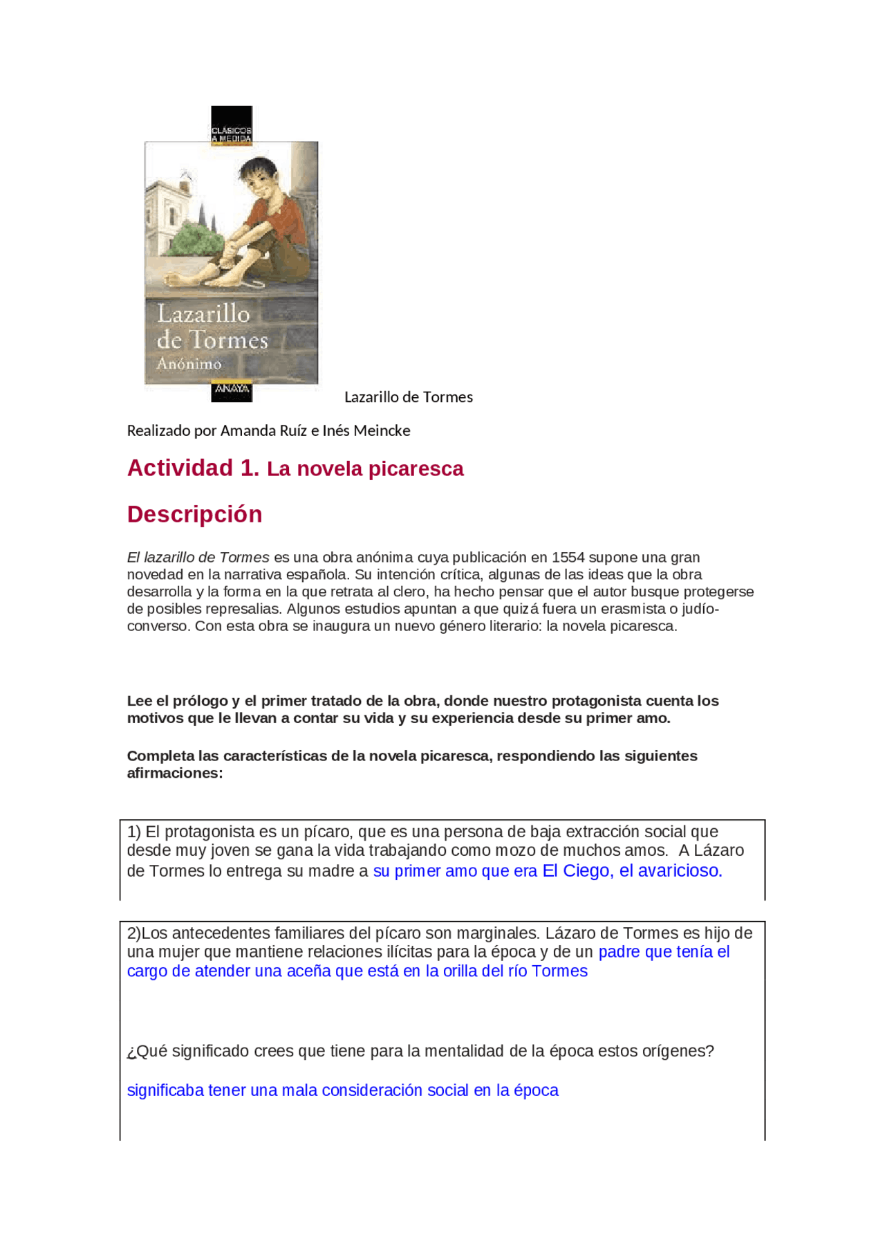 El Lazarillo de Tormes: Una obra pionera de la novela picaresca ...