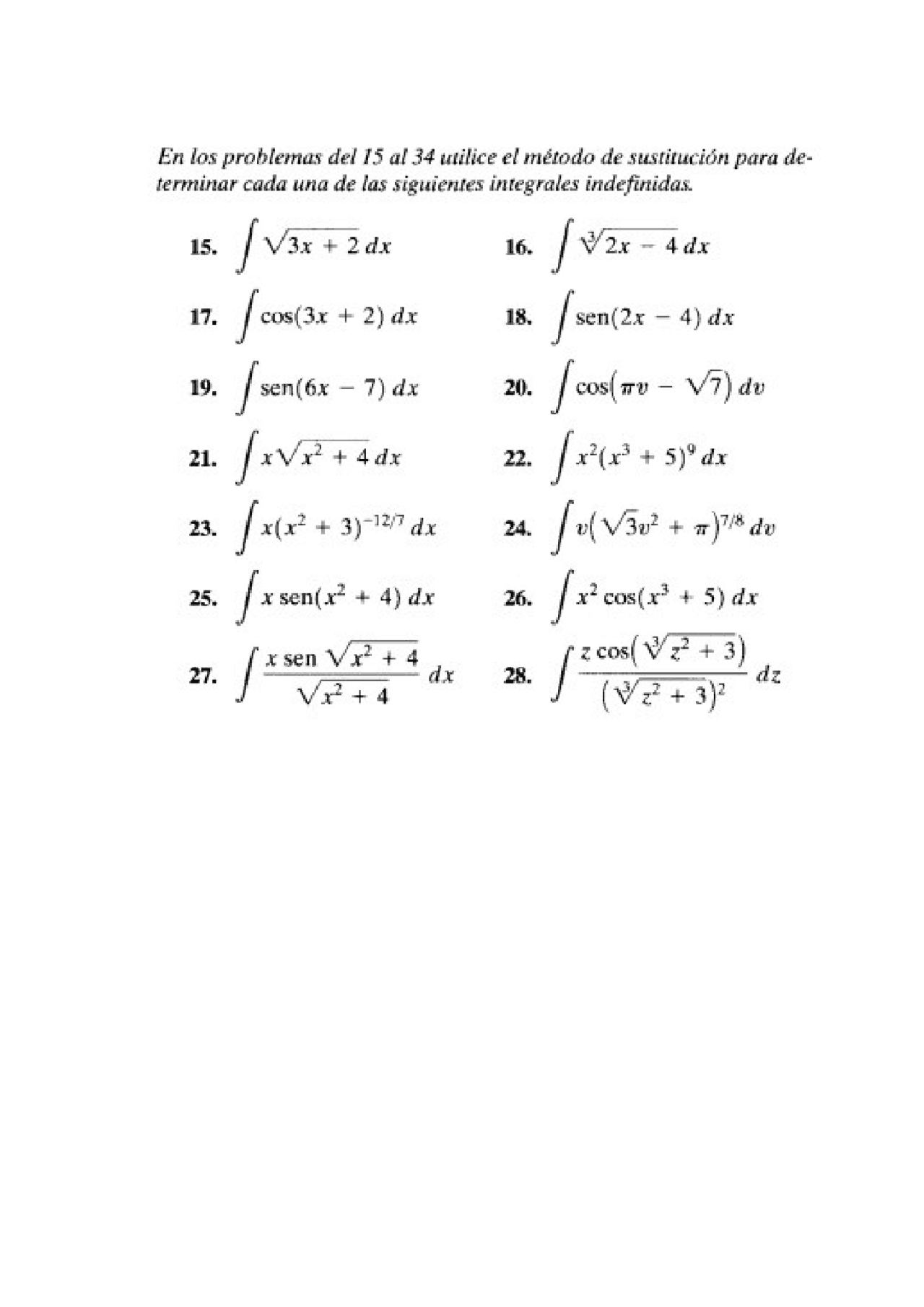 ejercicios integrales | Ejercicios de Cálculo diferencial y integral | Docsity