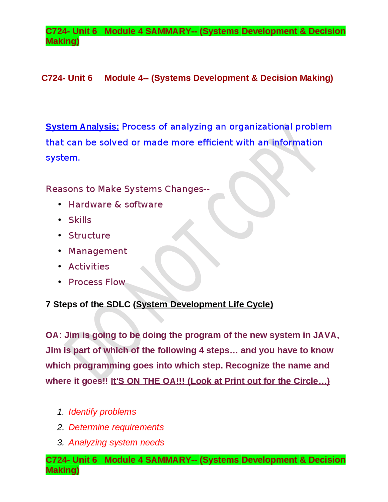 System Analysis: Process of analyzing an organizational problem that can be solved or made ...