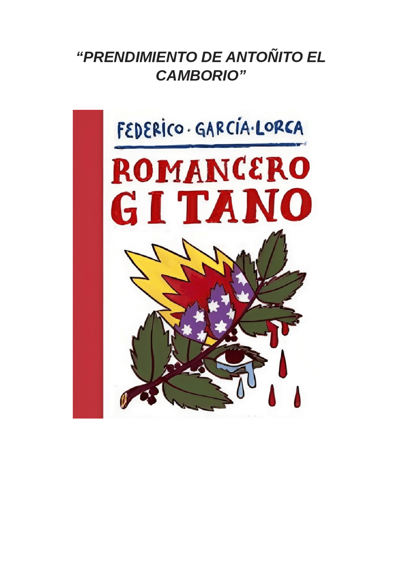 TRABAJO SOBRE EL POEMA PRENDIMIENTO DE ANOTÑITO EL CAMBORIO | Apuntes ...