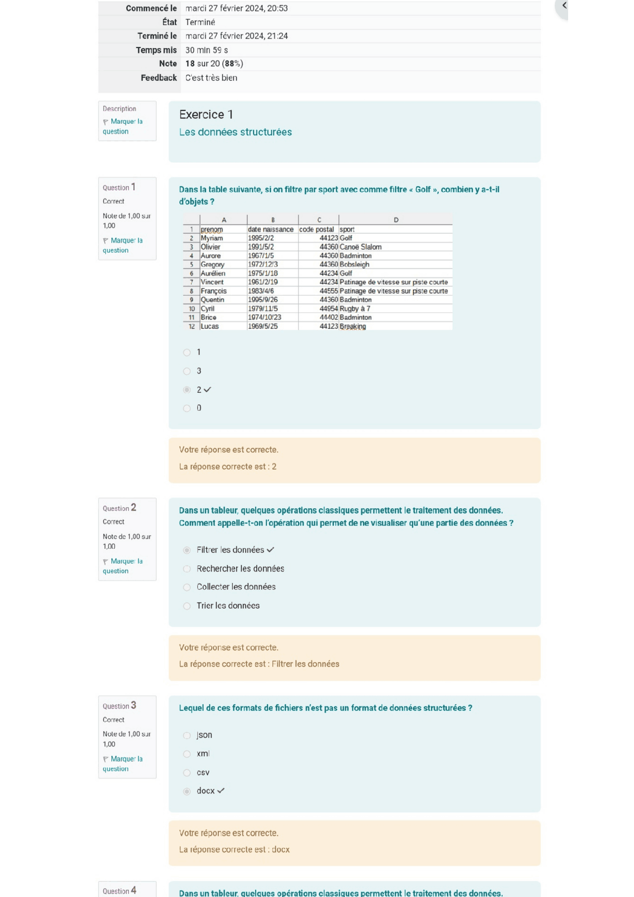 Devoir N°4 SNT Automatisé 2nd CNED 2024 | Examens Système d’Information et Numérique | Docsity