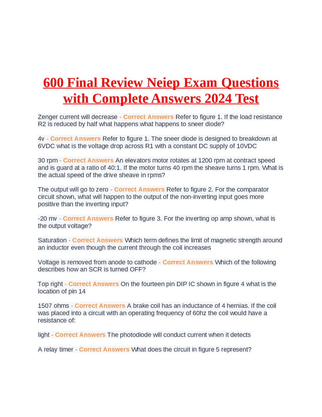 600 Final Review Neiep Exam Questions with Complete Answers 2024 Test ...