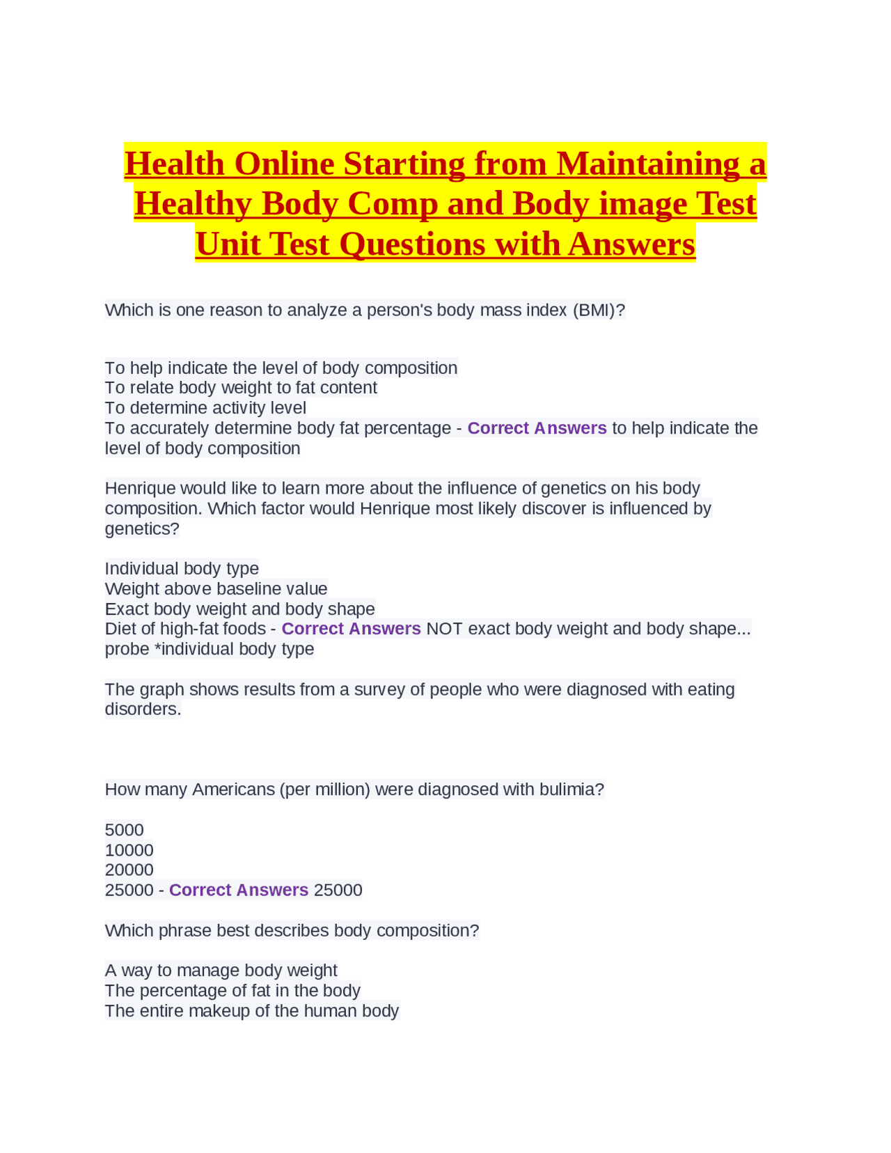 Health Online Starting from Maintaining a Healthy Body Comp and Body ...
