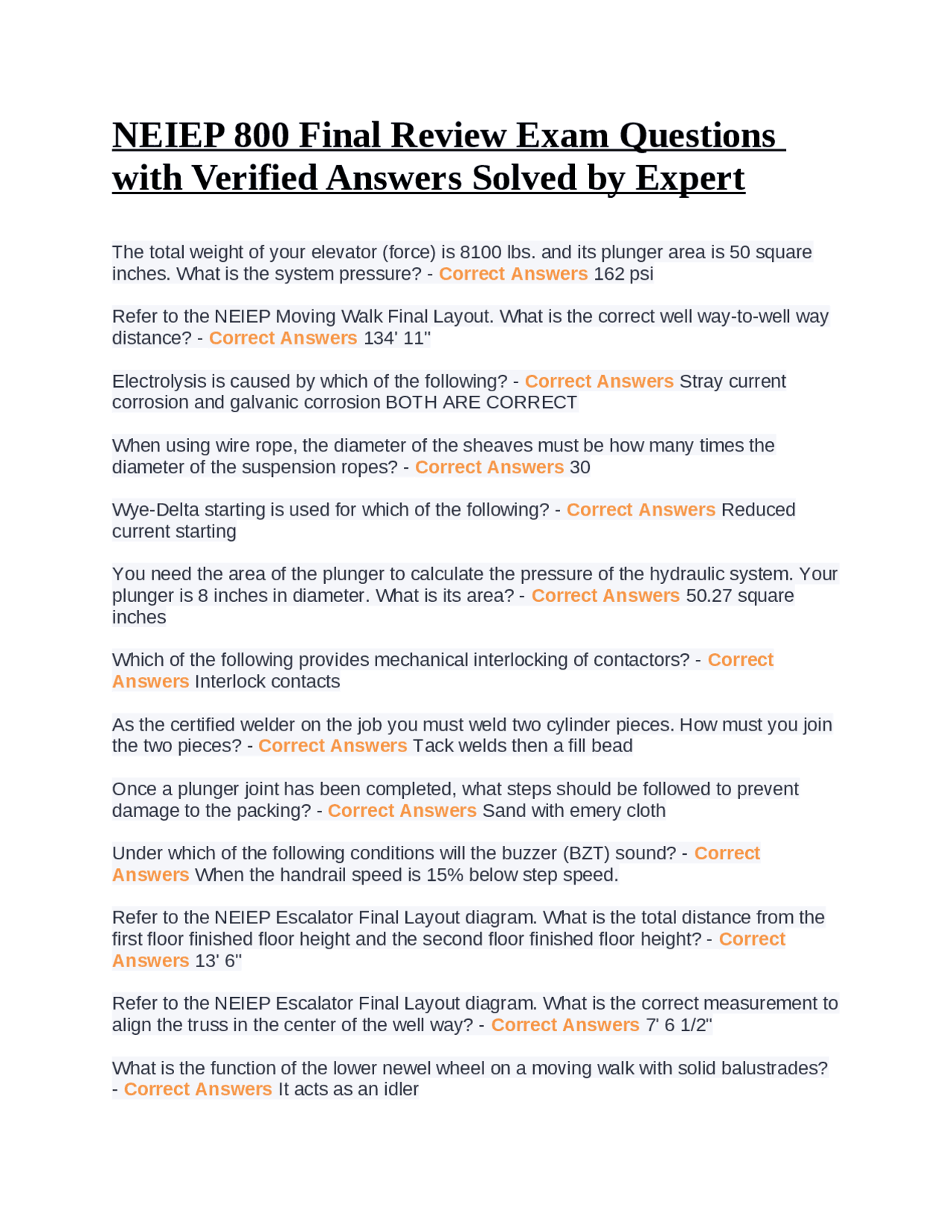 NEIEP 800 Final Review Exam Questions with Verified Answers Solved by ...