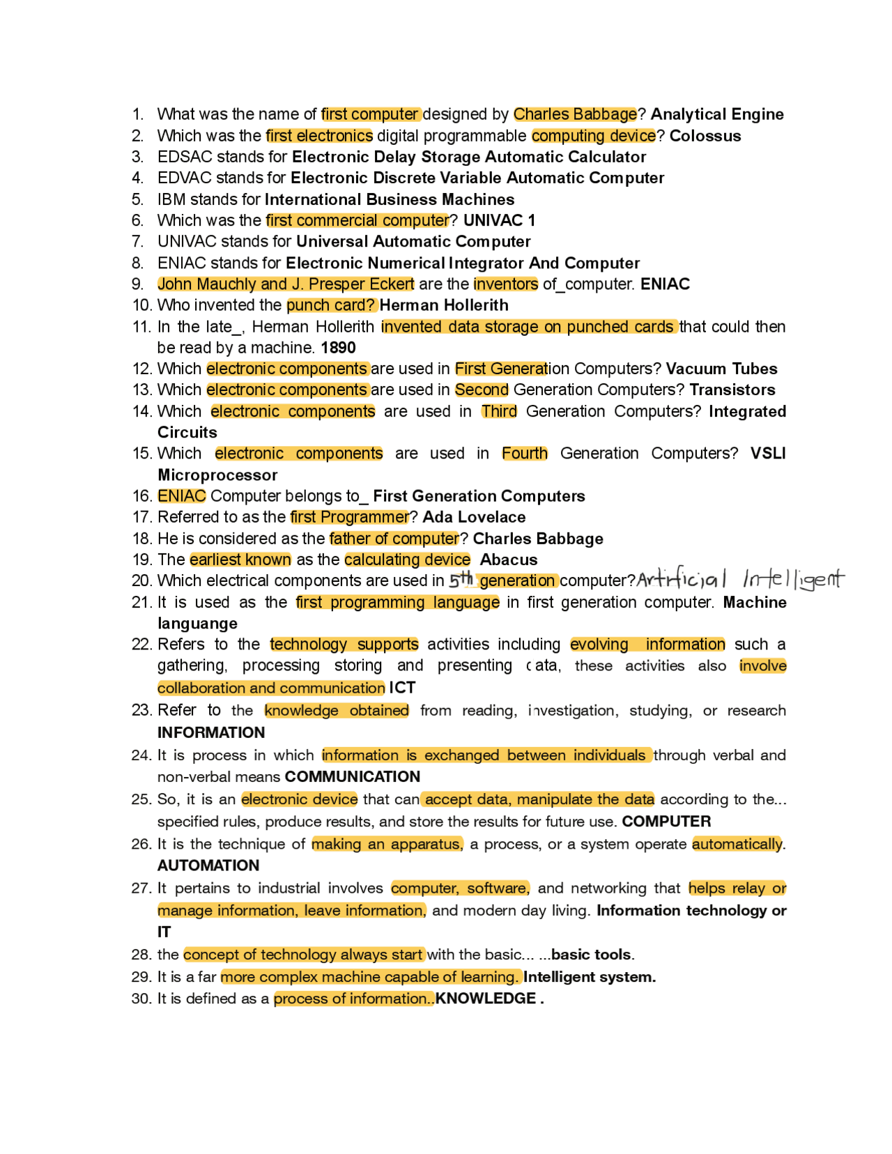 IT Era Reviewer. It is a reviewer that will help students. | Summaries Information Technology ...