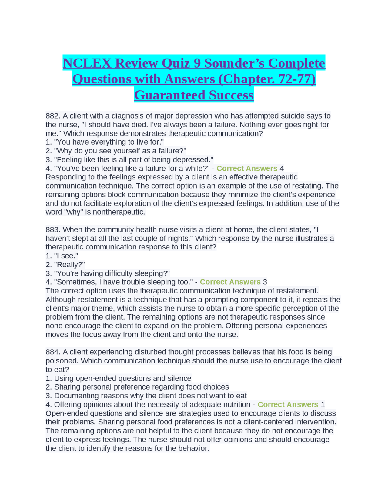 Mental Health Nursing: Client Rights and Interventions | Exams Nursing ...