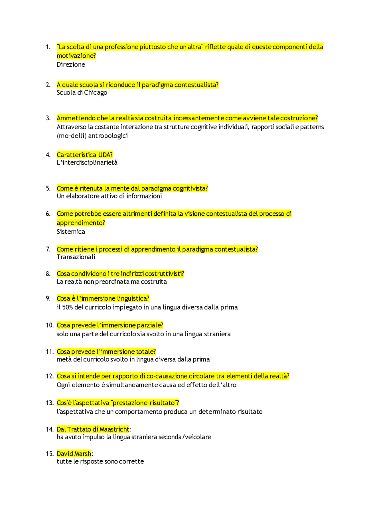 Paniere completo per esame CLIL - lingua inglese con ecampus | Prove d'esame di Lingua Inglese ...