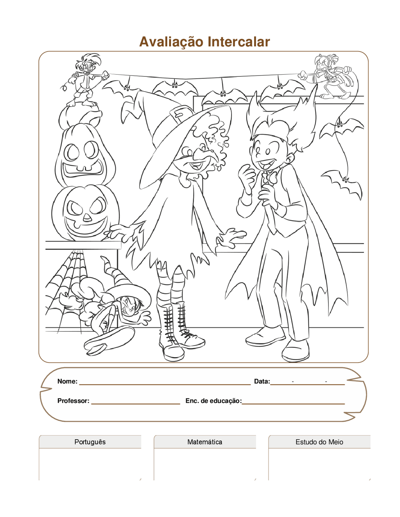 Ficha de avaliação intercalar 1 de Português | Exercícios Matérias ...