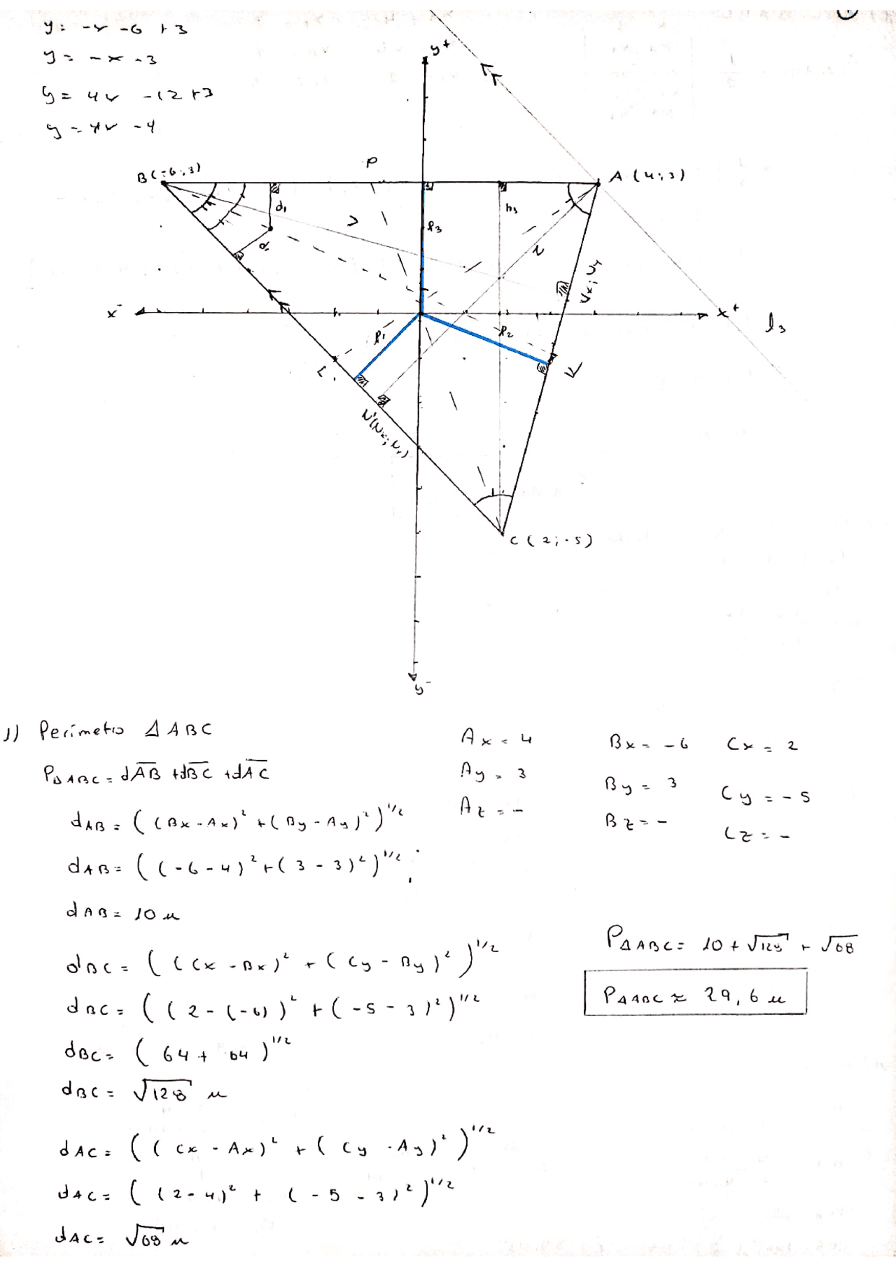 Ejercicios resueltos de Geometria | Ejercicios de Matemáticas | Docsity Ejercicios resueltos de Geometria | Ejercicios de Matemáticas | Docsity