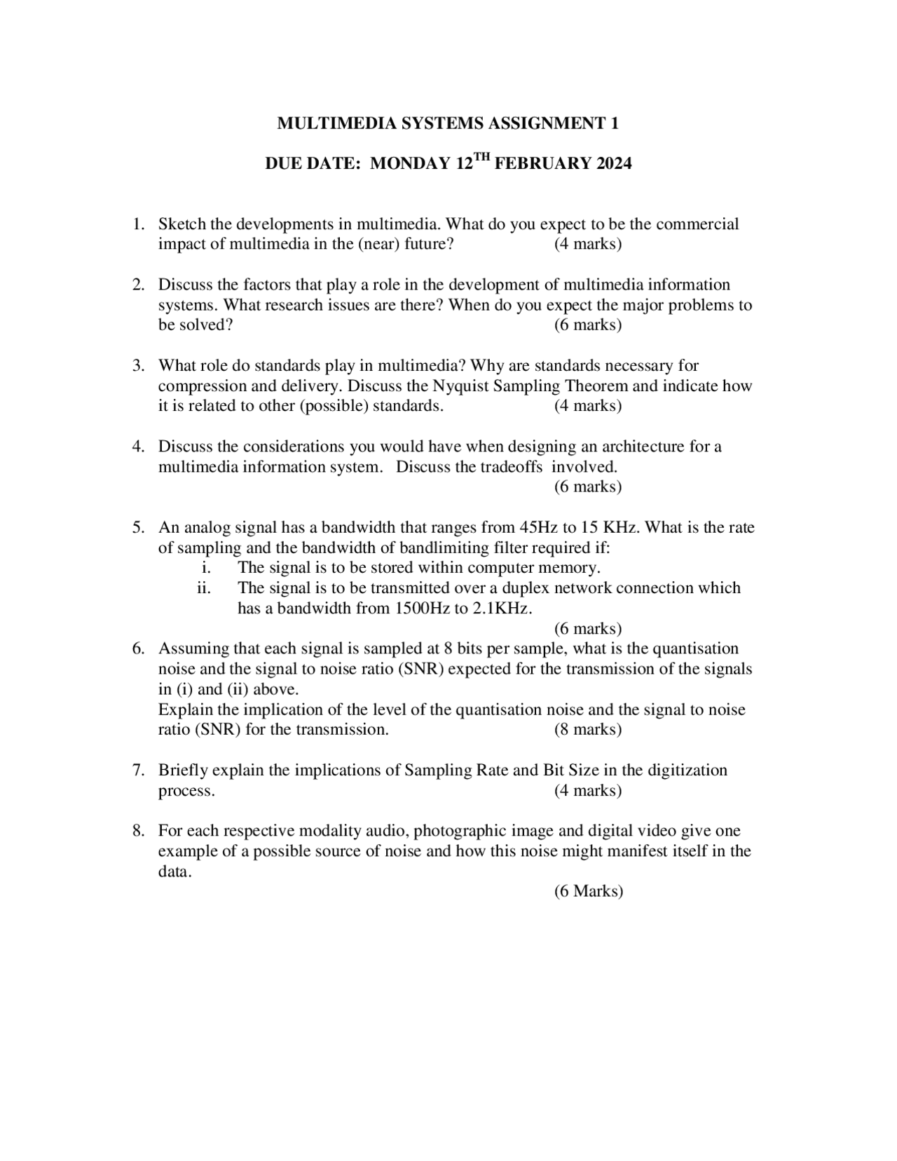 Multimedia Systems Assignment | Assignments IP Multimedia Subsystems ...
