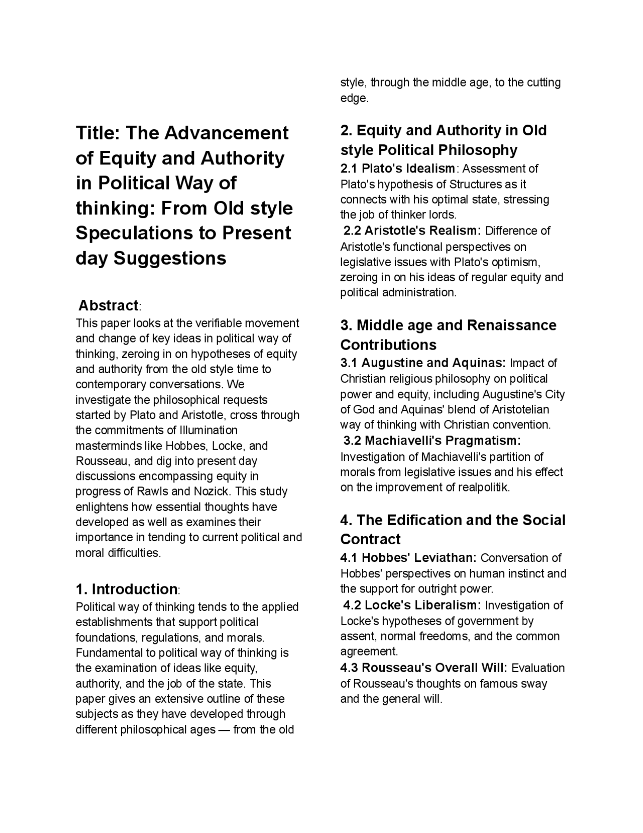Research paper on political philosophy Evolution | High school final ...