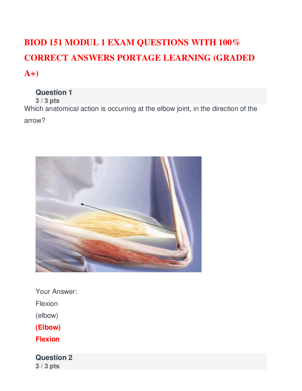 BIOD 151 MODUL 1 EXAM QUESTIONS WITH 100% CORRECT ANSWERS PORTAGE ...