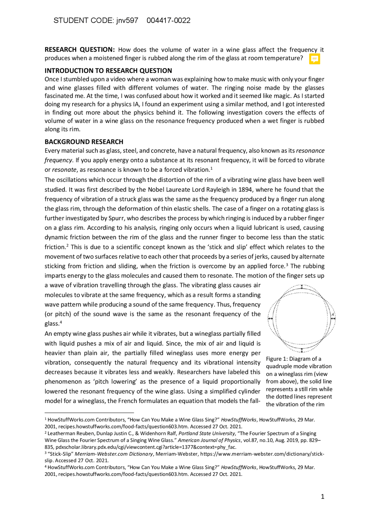 IB Physics SL/HL IA May 2022 | High school final essays Physics | Docsity