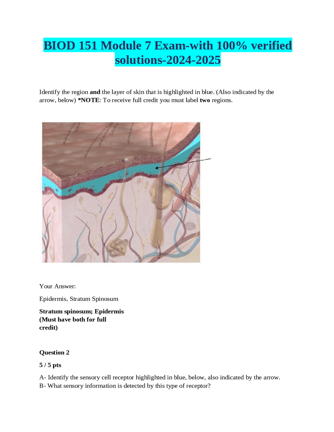 BIOD 151 Module 7 Exam-with 100% verified solutions-2024-2025.docx ...