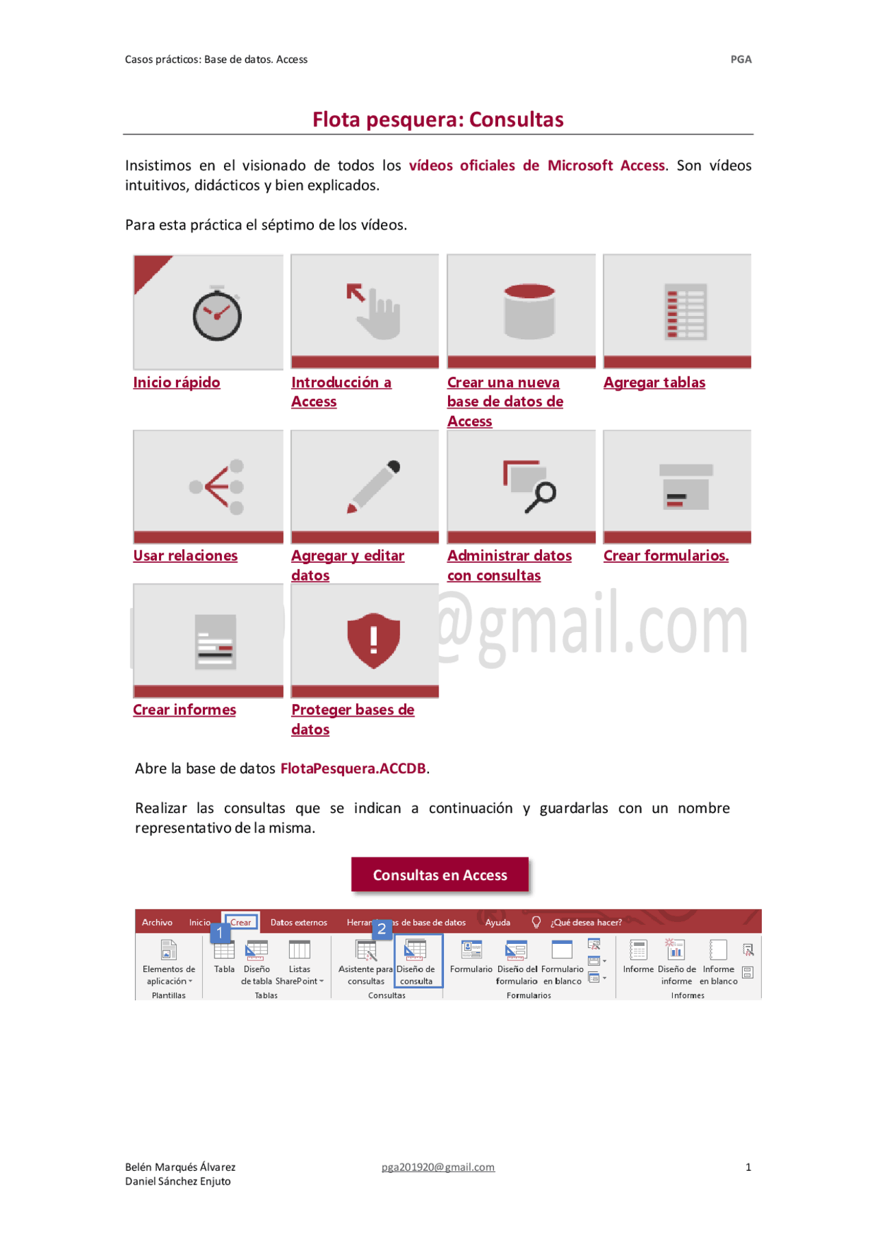 Casos prácticos: Base de datos. Access | Ejercicios de Ciencias de la Tierra y del Medio ...