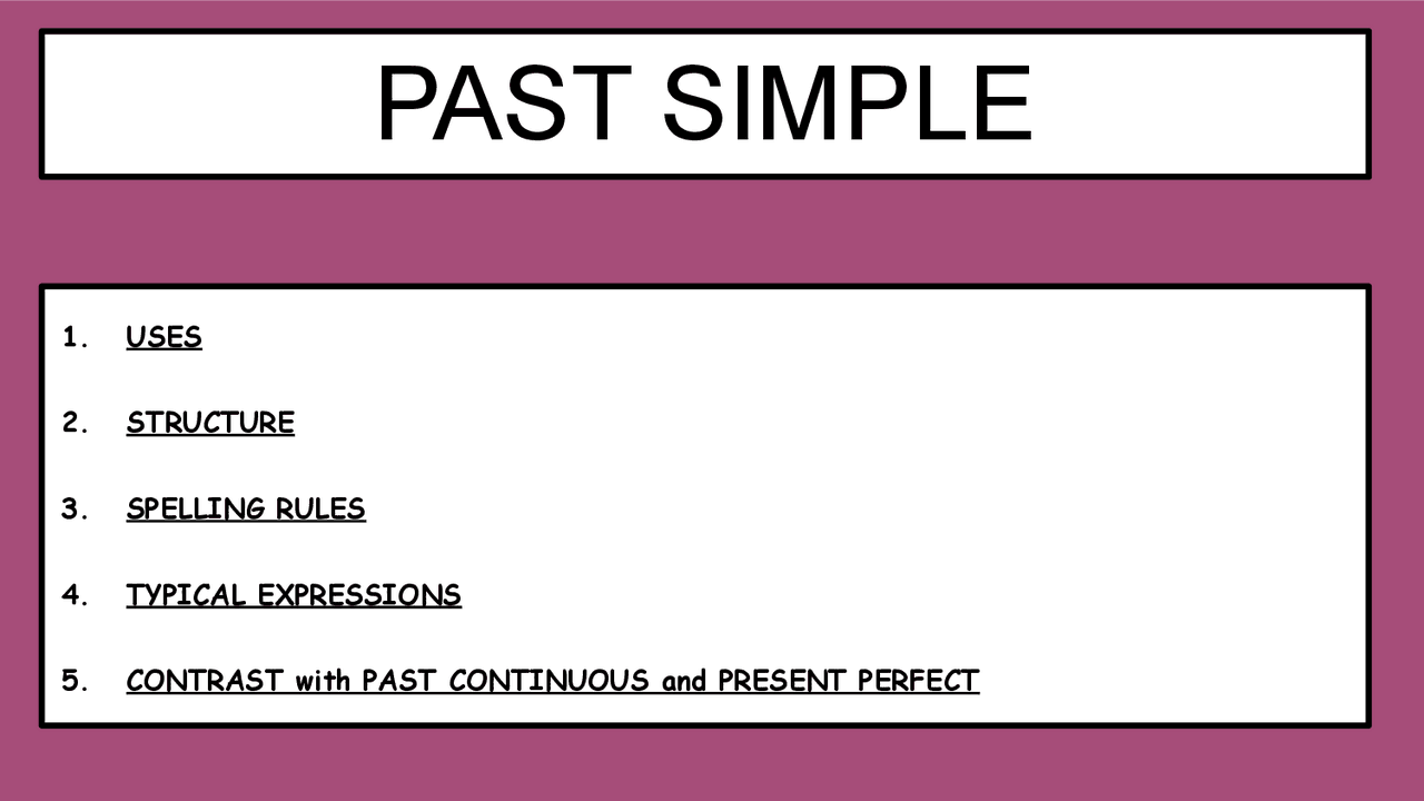 El past simple en inglé bien detallado y explicado para niños de ...